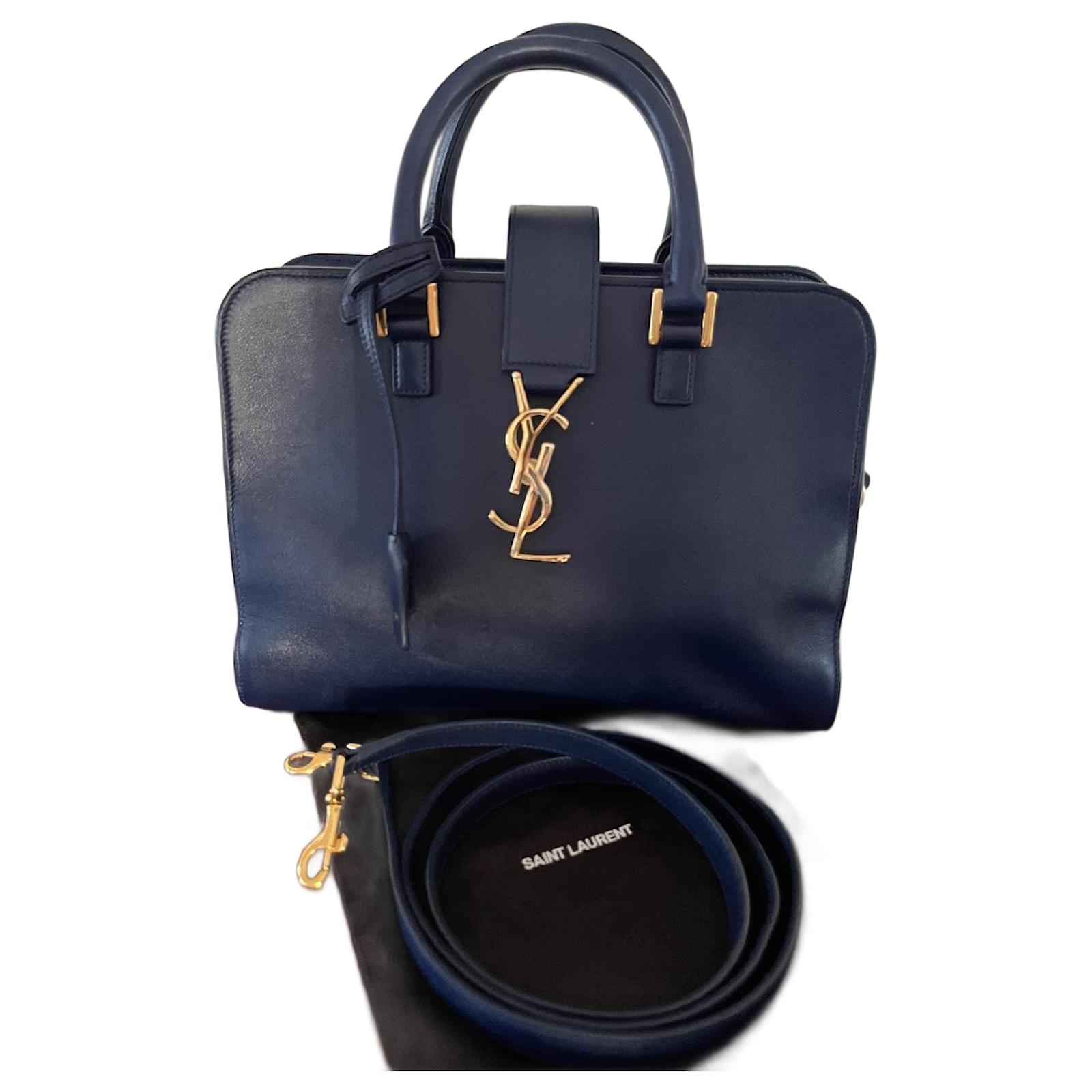 Baby Monogramme Saint Laurent Baby Cabas Monogram Smooth Leather Navy ...