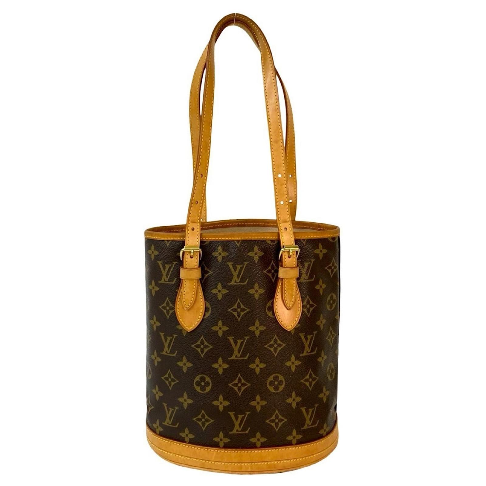 Louis Vuitton Monogram Logo Leather Mini Tote Bag Brown Plastic ref ...