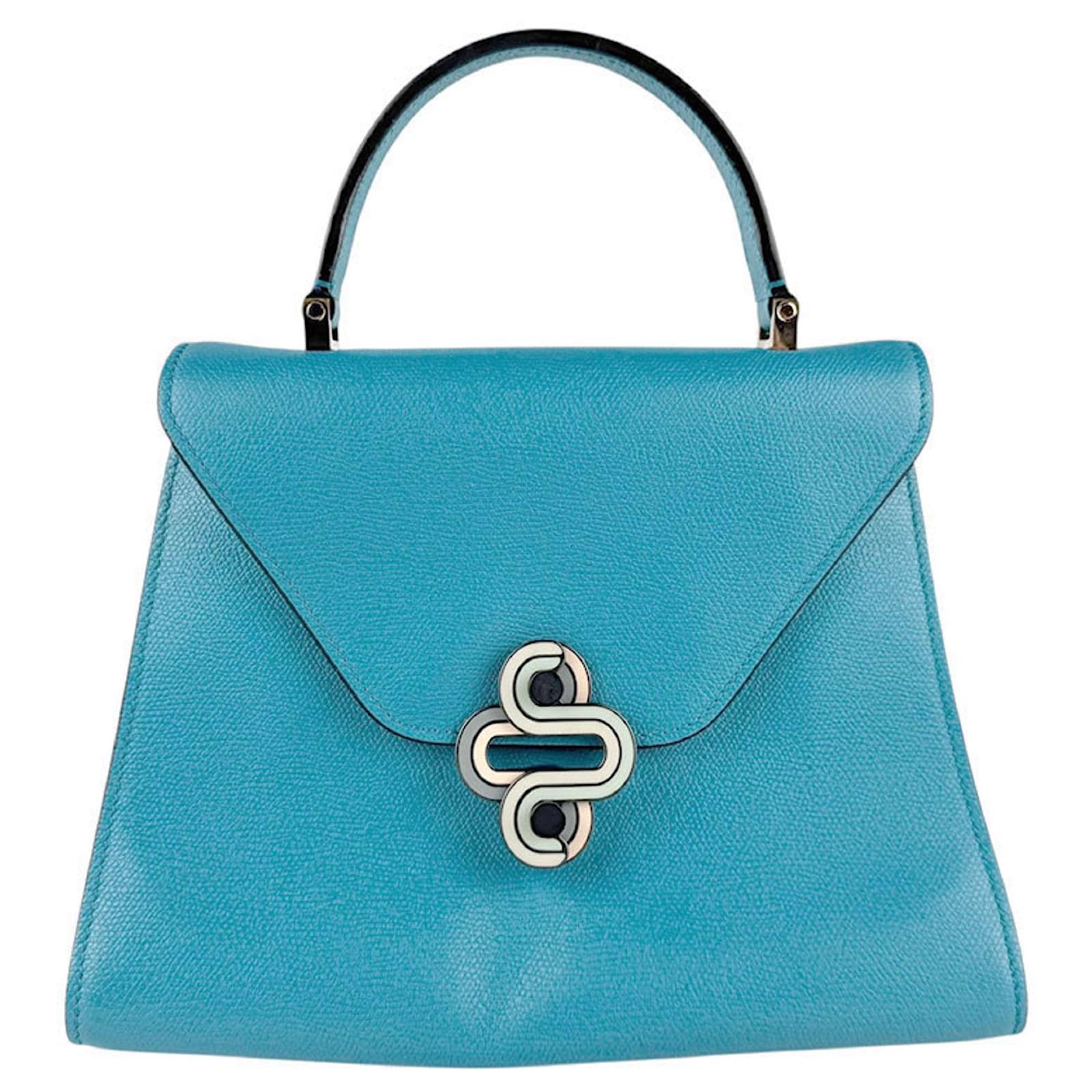 Valextra Women's Turquoise Leather Handbag ref.2584247 - Joli Closet