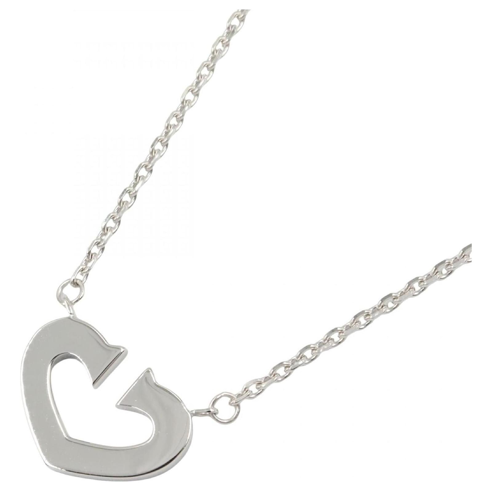 Cartier C Heart Necklace in 18K White Gold Silvery ref.2584731 - Joli ...