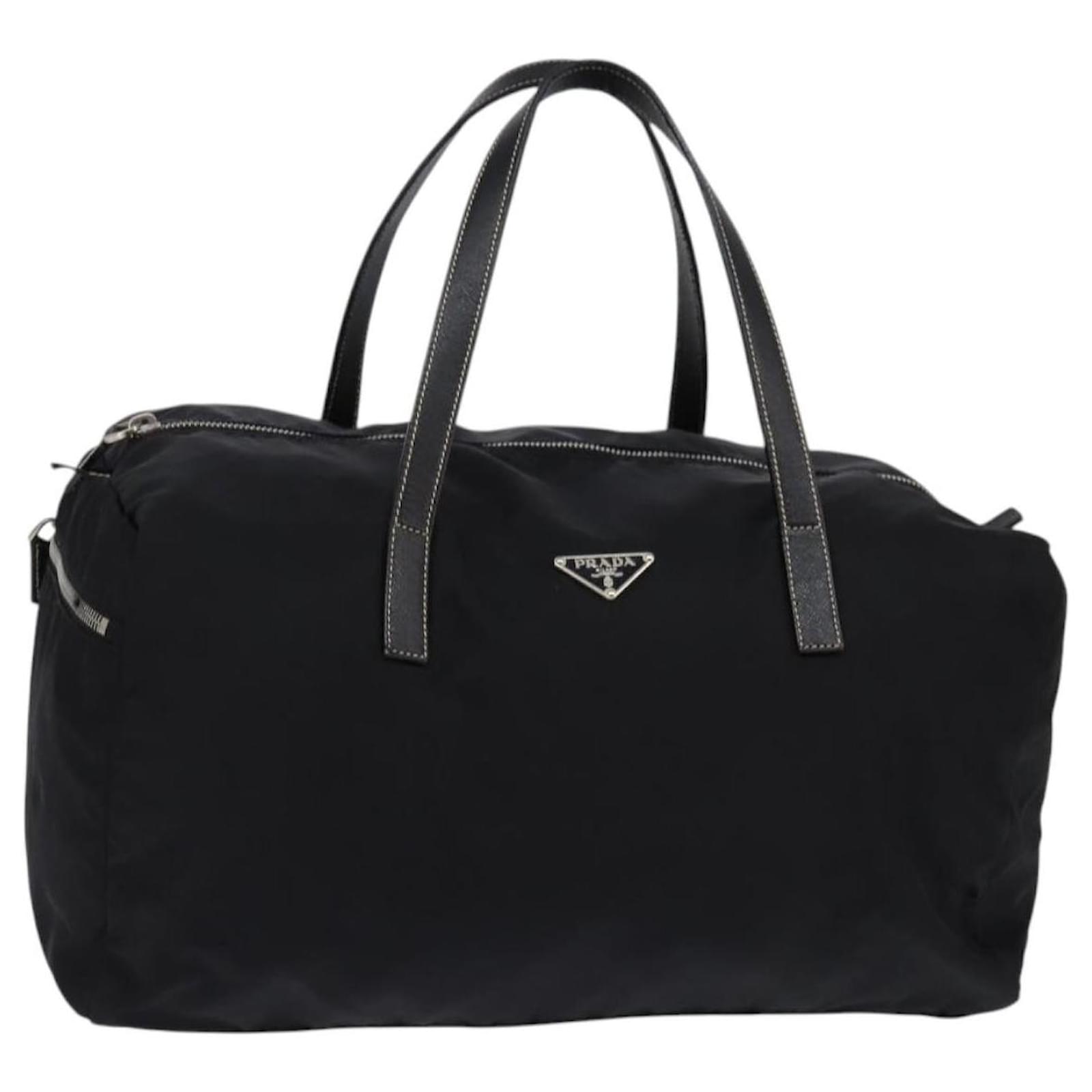 Prada Side Pocket Convertible Duffle Bag Tessuto Medium Black Nylon ref ...