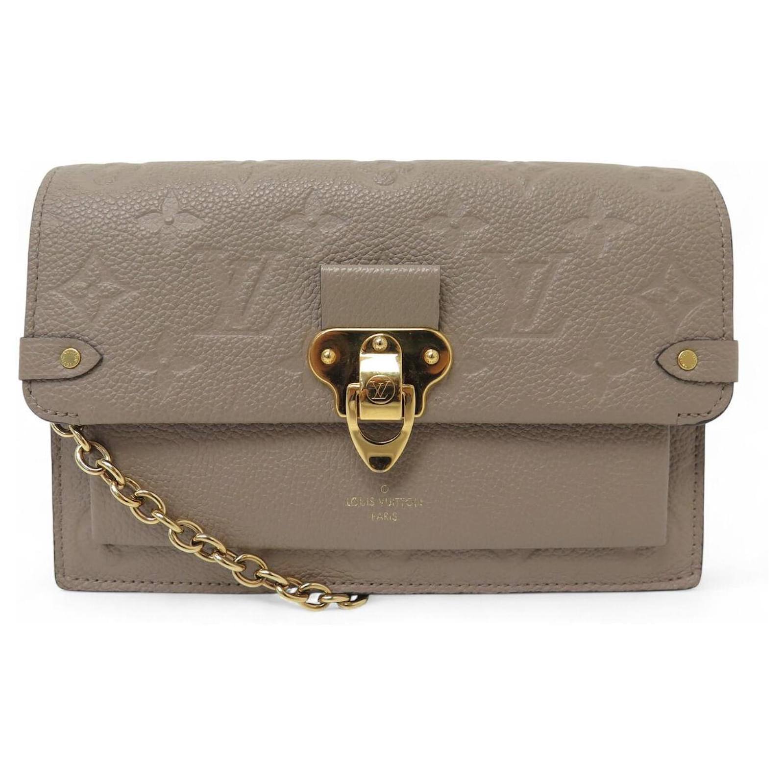 NEW LOUIS VUITTON VAVIN BB MONOGRAM EMPREINTE TAUPE LEATHER HANDBAG ref ...