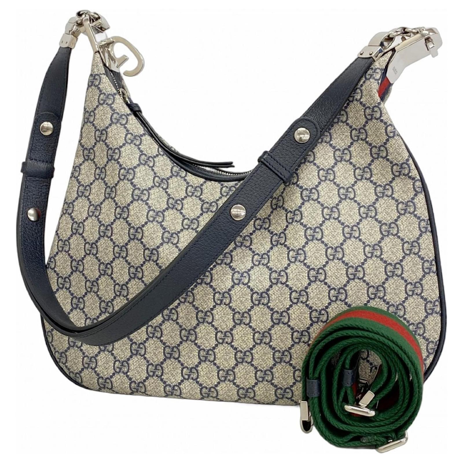 Gucci GG Supreme Sherry Line Shoulder Bag Navy blue Plastic ref.2588151 ...