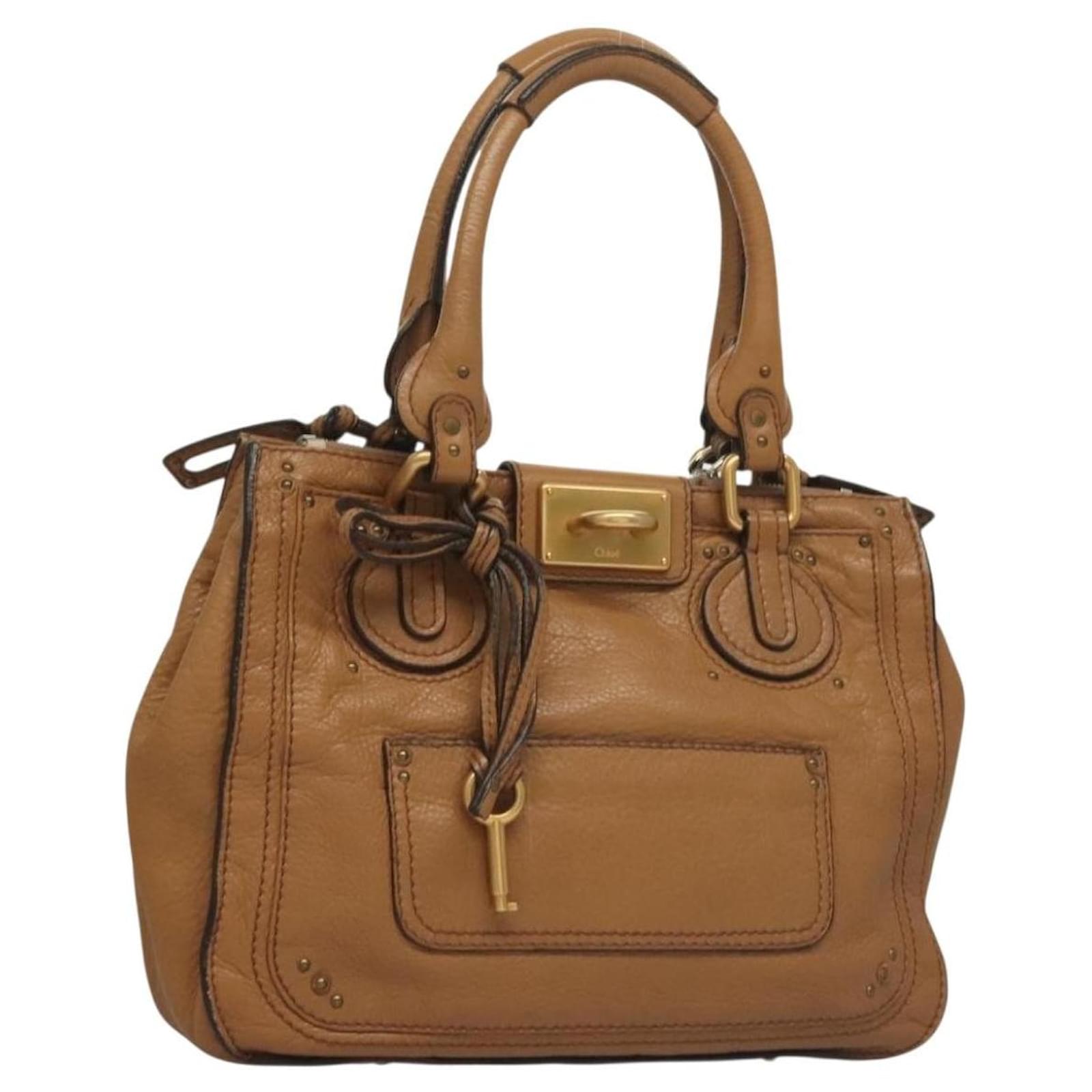Chloé Chloe Paddington Lock Handbag Leather Medium Brown ref.2590891 ...