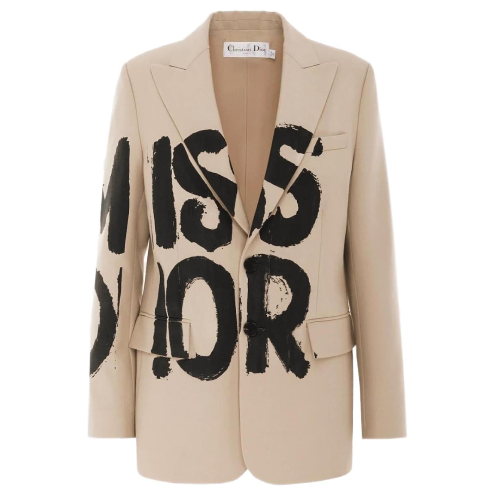 Giacca Dior Miss Dior FR 38 Beige Lana ref.2593082 - Joli Closet
