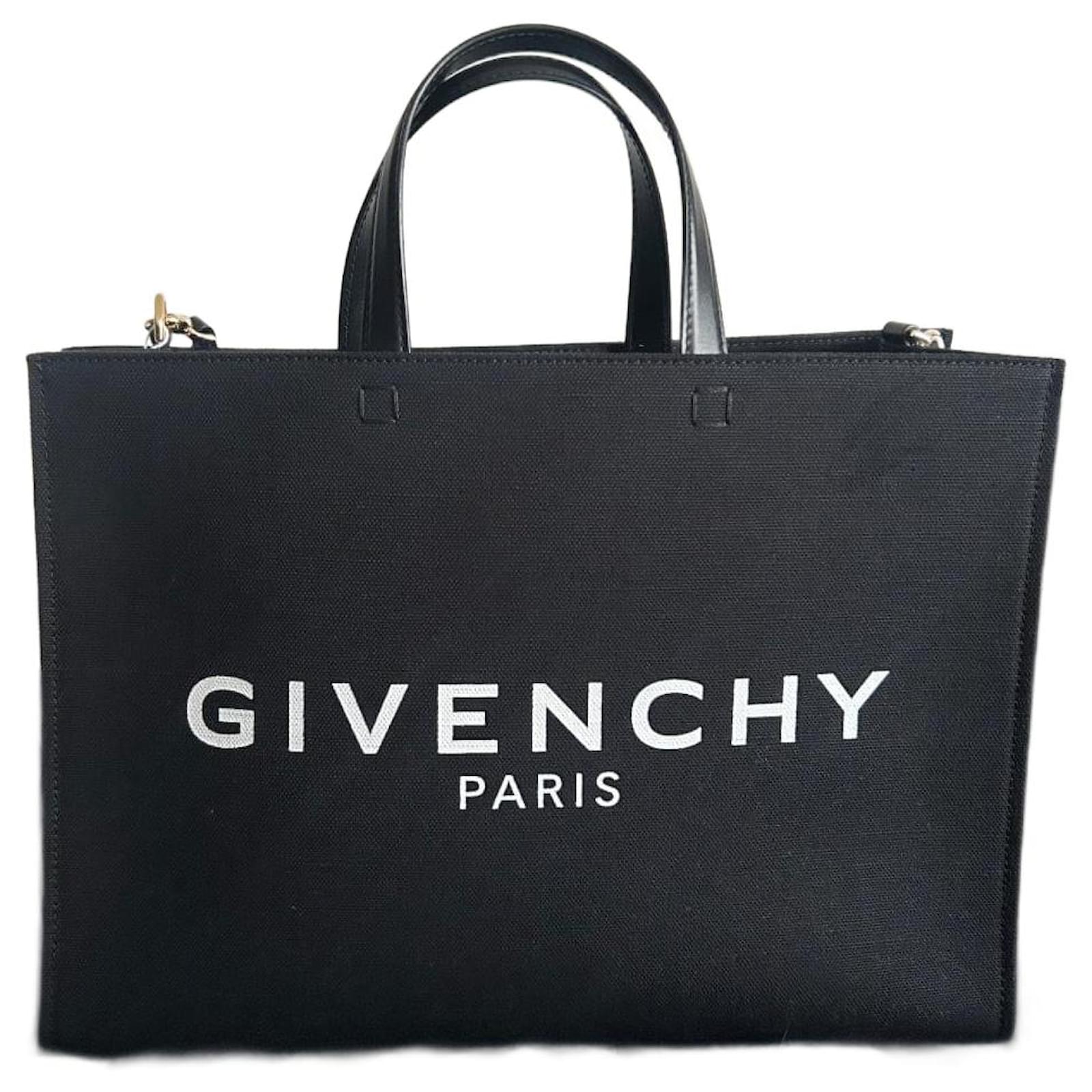 Givenchy Totes Black Leather Cotton Linen ref.2593092 - Joli Closet