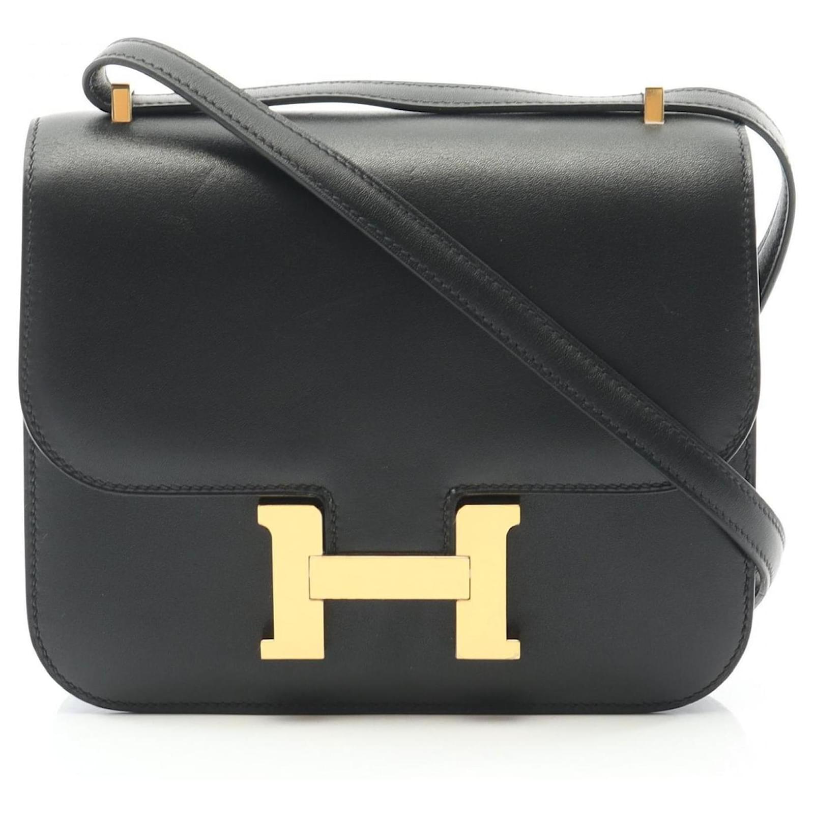 Hermès Constance 3 Mini Shoulder Bag Black Pony-style calfskin ref ...