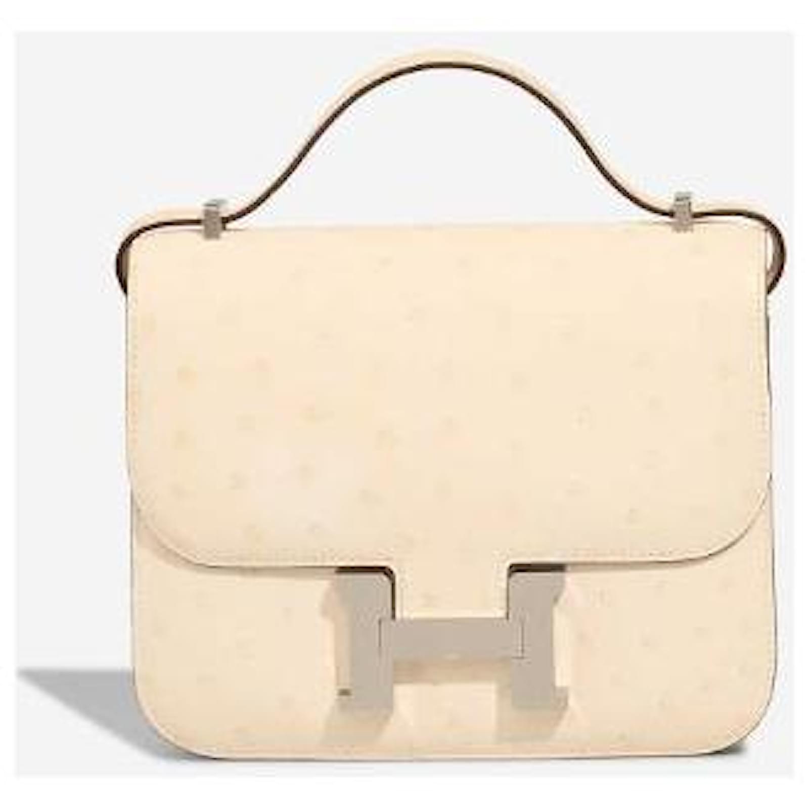 Hermès HERMES Constance Bag in Exotic Leathers White - 102994 ref ...