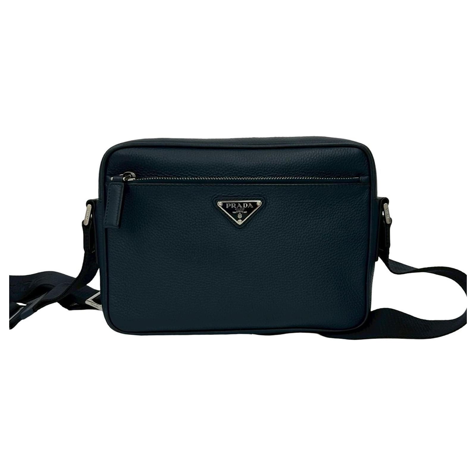Prada Navy Leather Mini Shoulder Bag Navy blue ref.2599777 - Joli Closet