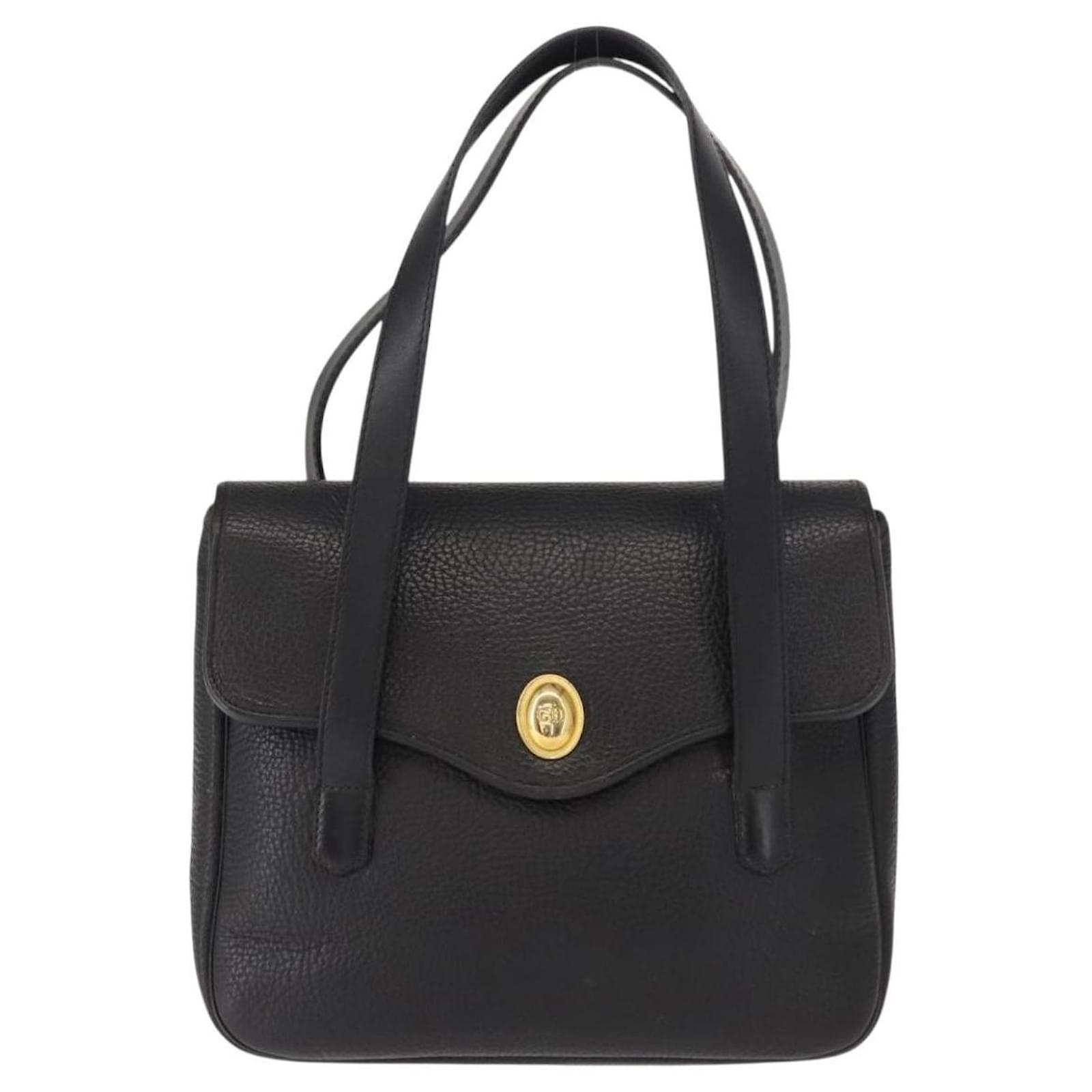 Christian Dior Vintage CD Handbag Leather Black ref.2600291 - Joli Closet