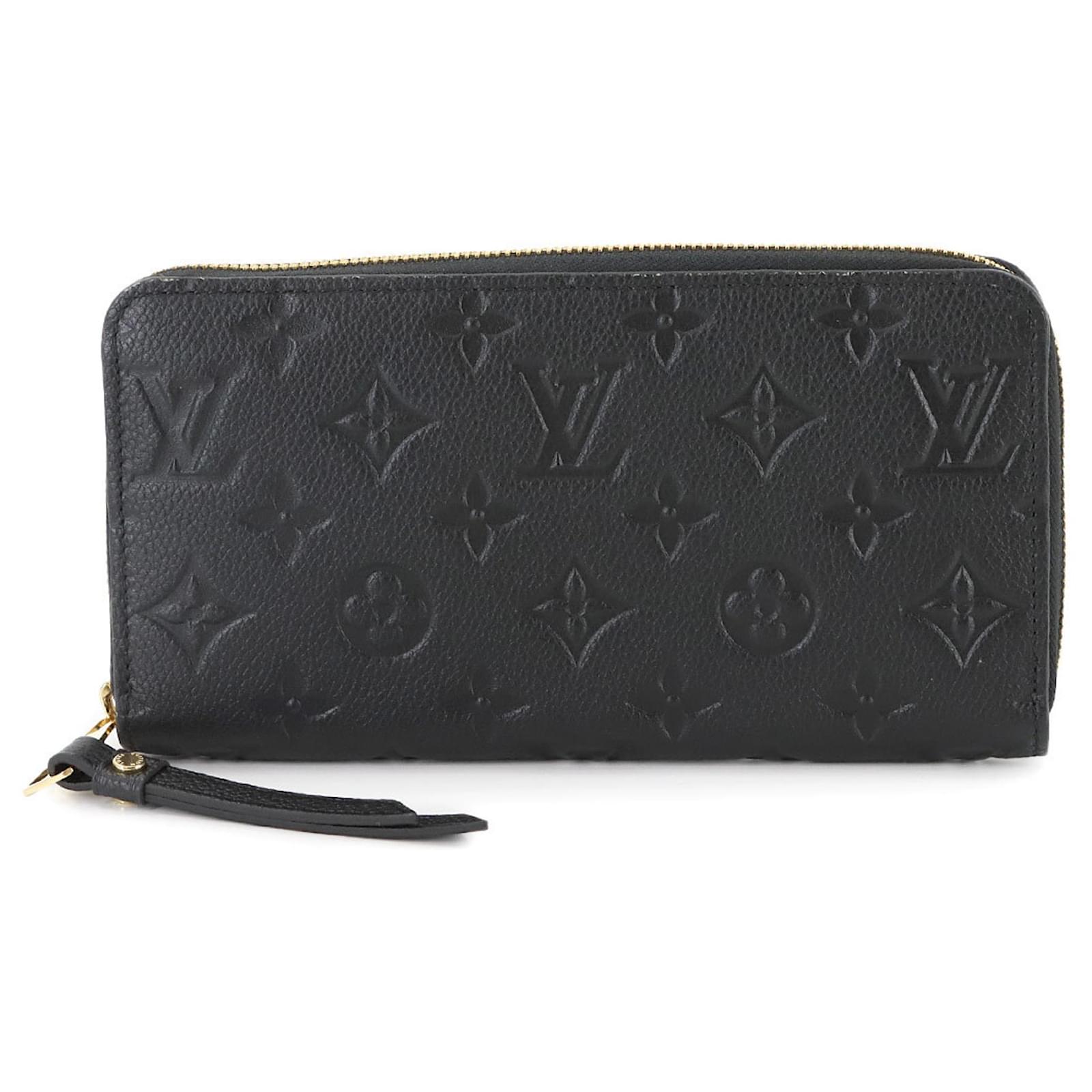 Zippy Louis Vuitton Monogram Empreinte Long Wallet Black Cloth ref ...