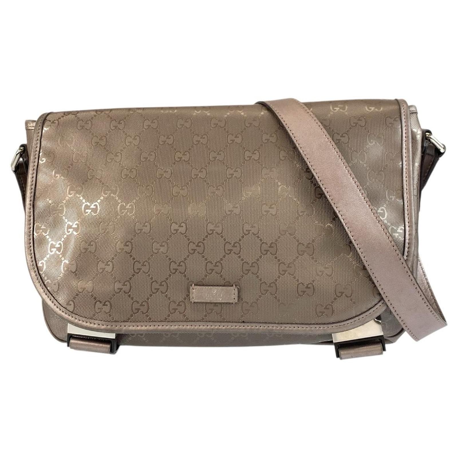 Gucci Metallic Brown PVC GG Imprime Messenger Bag Cloth ref.2602937 ...