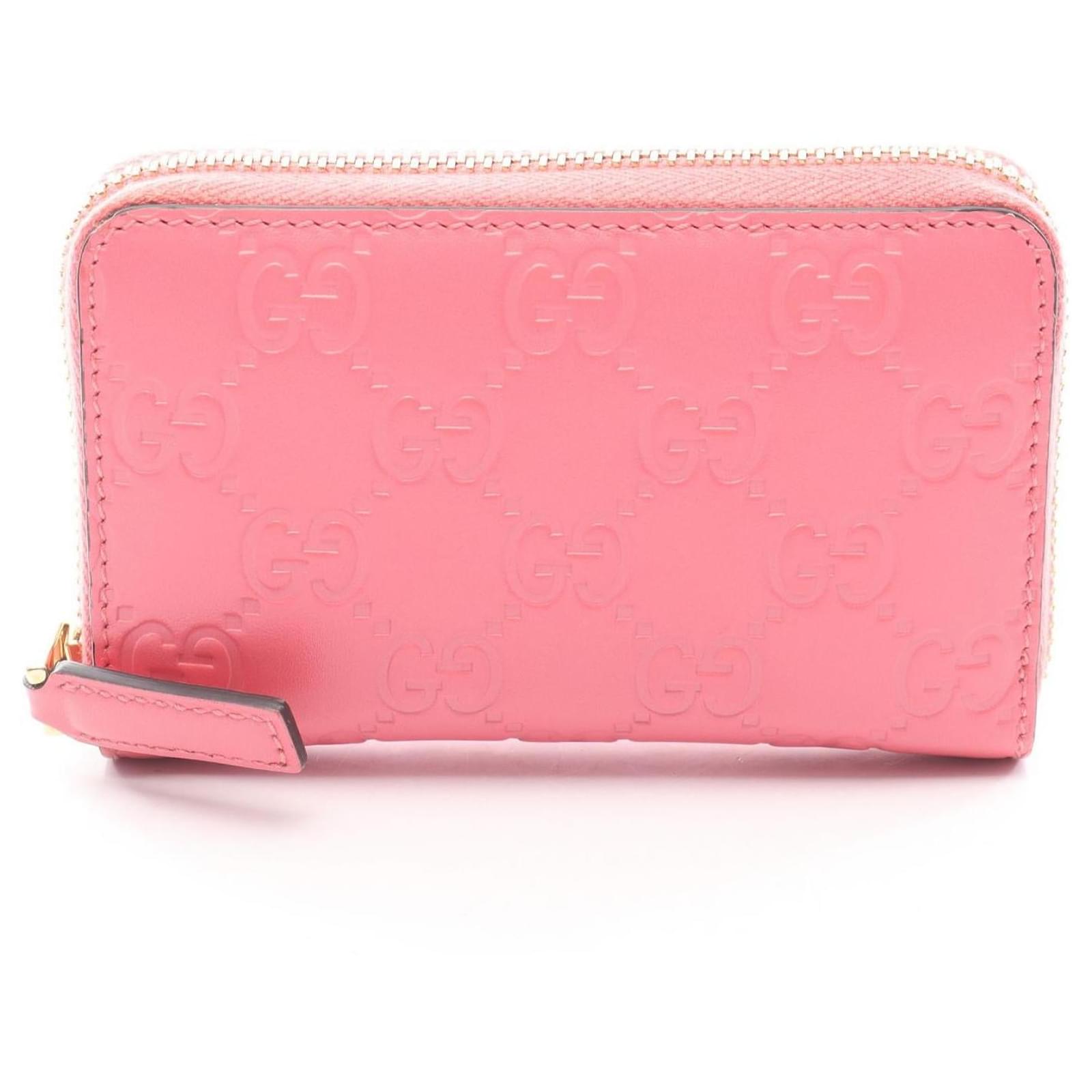 Gucci Guccissima Leather Coin Case Pink ref.2605064 - Joli Closet