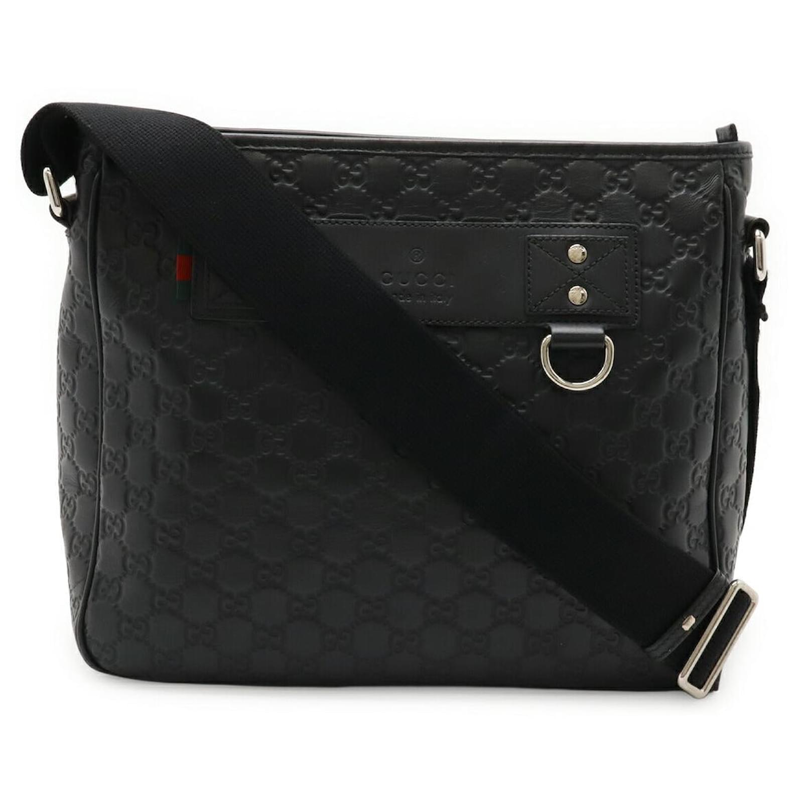 Gucci Sherry Line Leather Messenger Bag Black ref.2607414 - Joli Closet