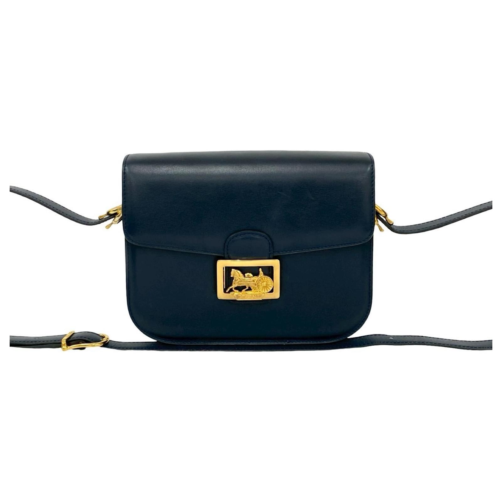 Céline Celine Navy Calf Leather Shoulder Bag Navy blue ref.2607680 ...