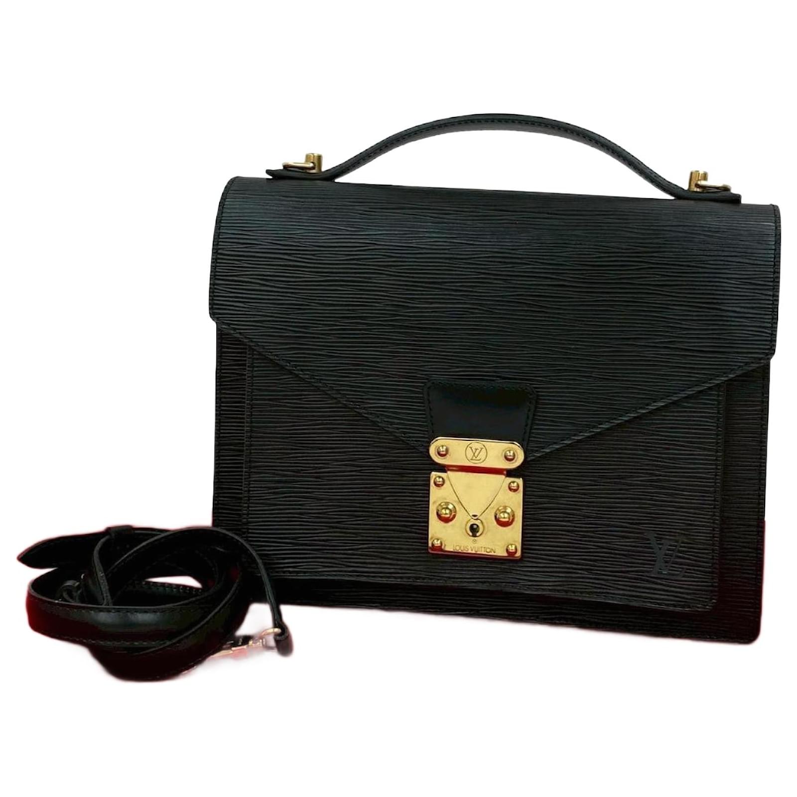 Louis Vuitton Monceau Epi 2way Bag Black Leather ref.2609401 - Joli Closet