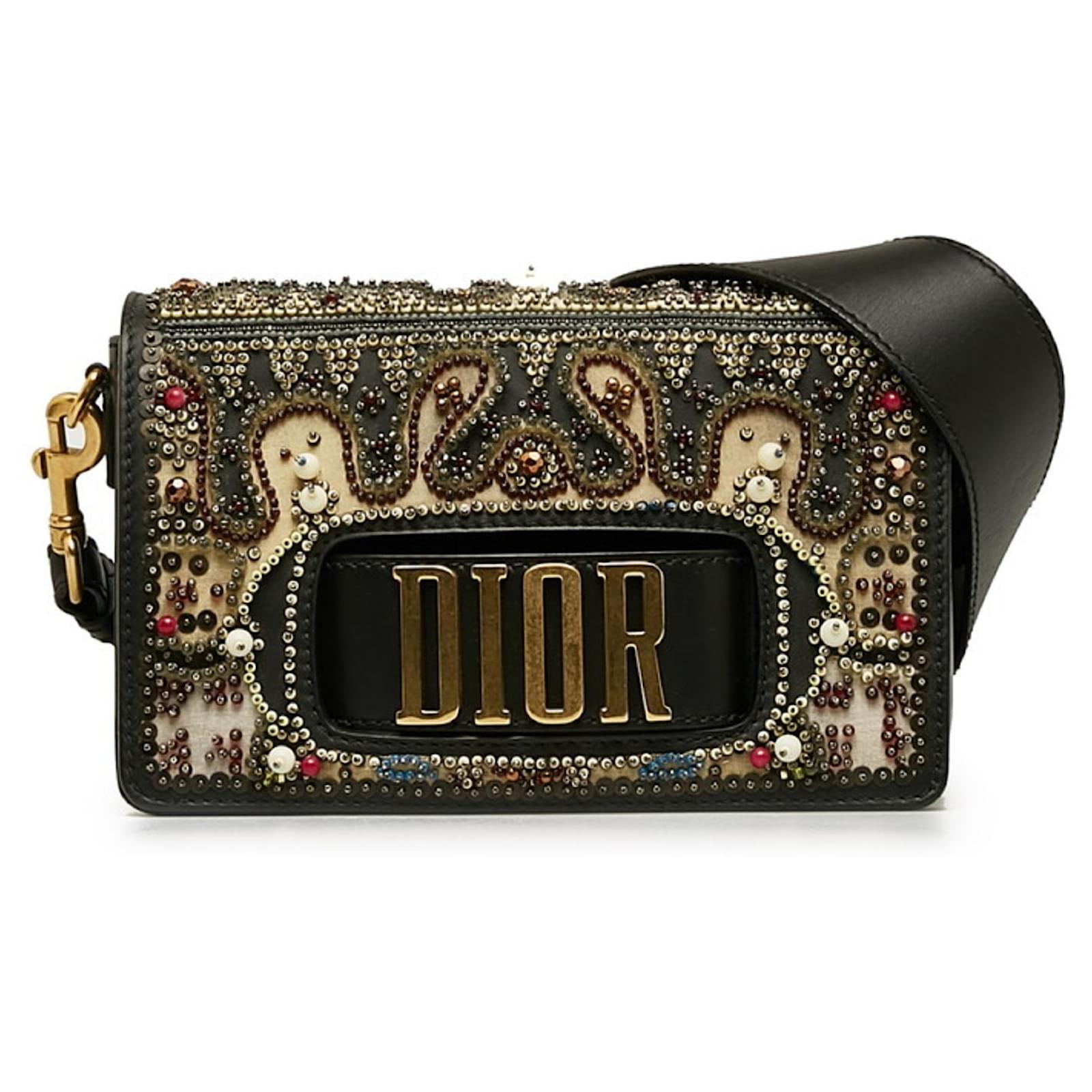 Christian Dior Dior Evolution Flap Jeweled Shoulder Bag Black Multiple ...