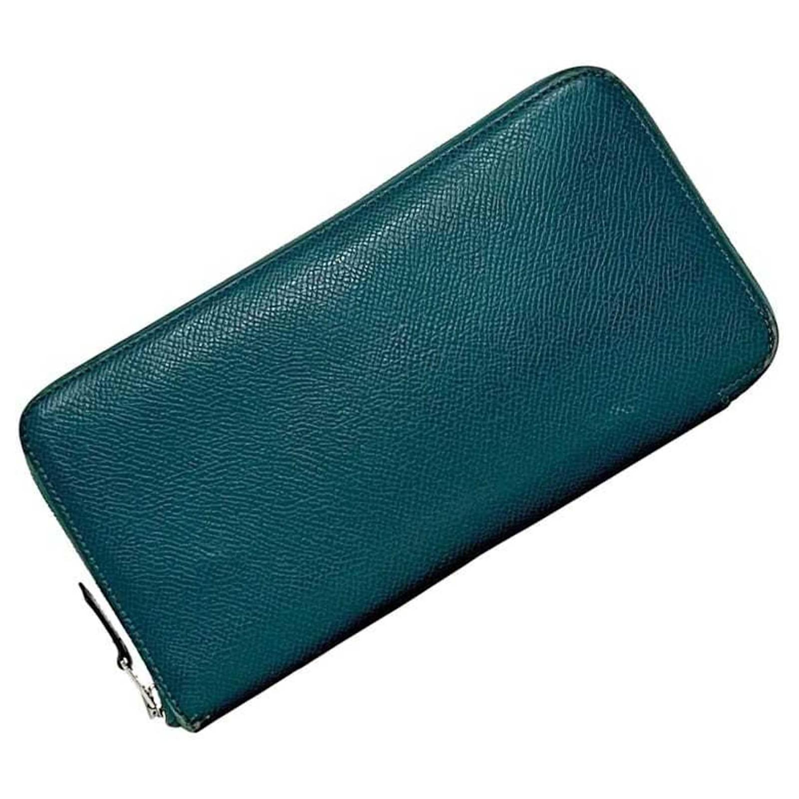 Hermès Hermes Azap Silkin Round Long Wallet Green Leather ref.2615431 ...