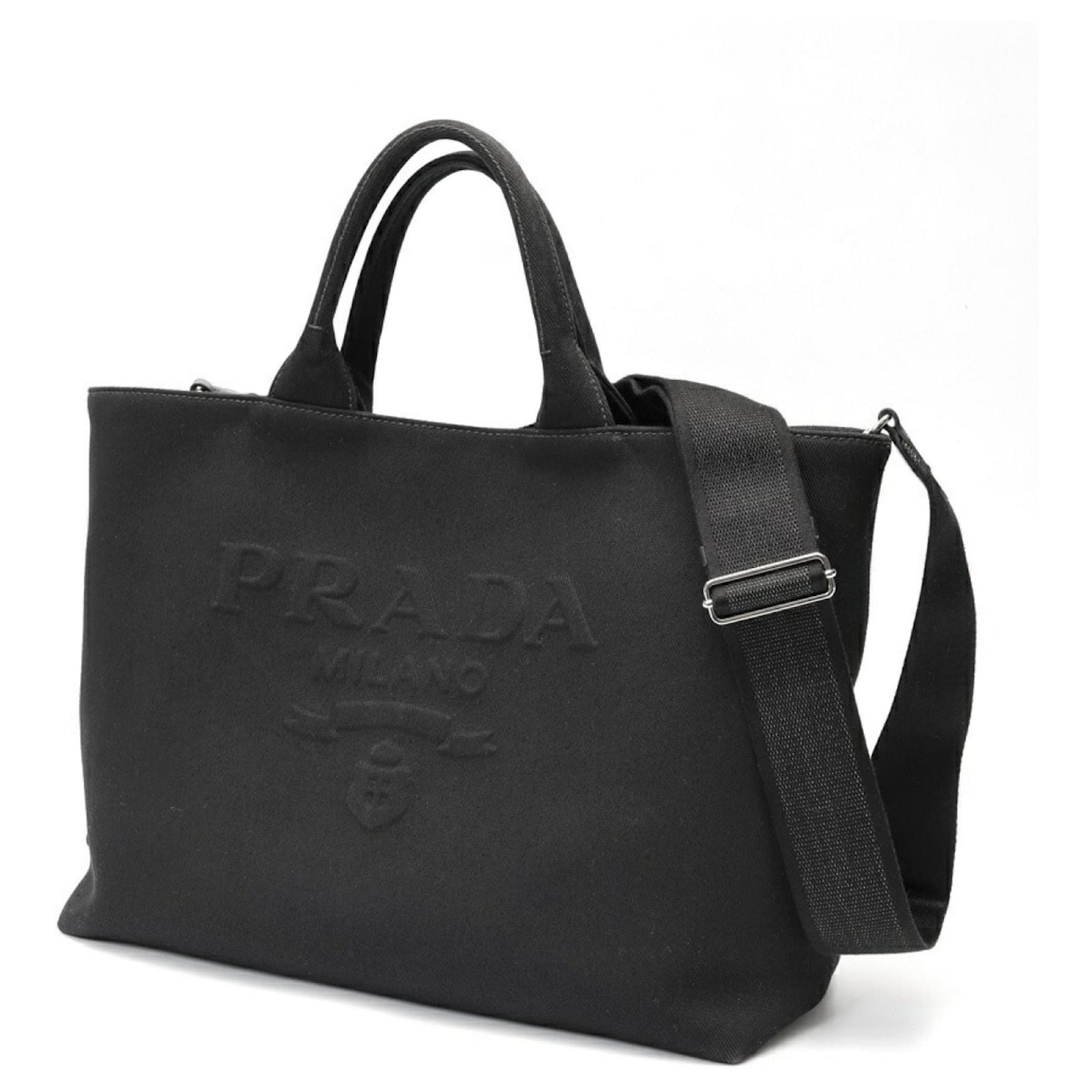 Prada Black Canvas Tote Bag Cloth ref.2615518 - Joli Closet