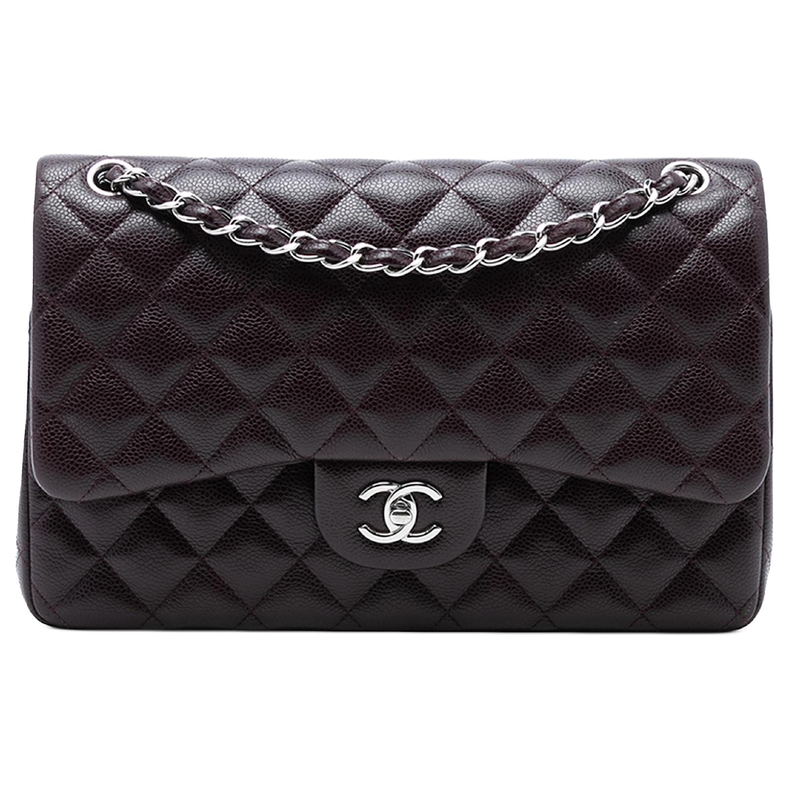 Chanel Purple Jumbo Classic Caviar Double Flap Leather ref.2616650 ...