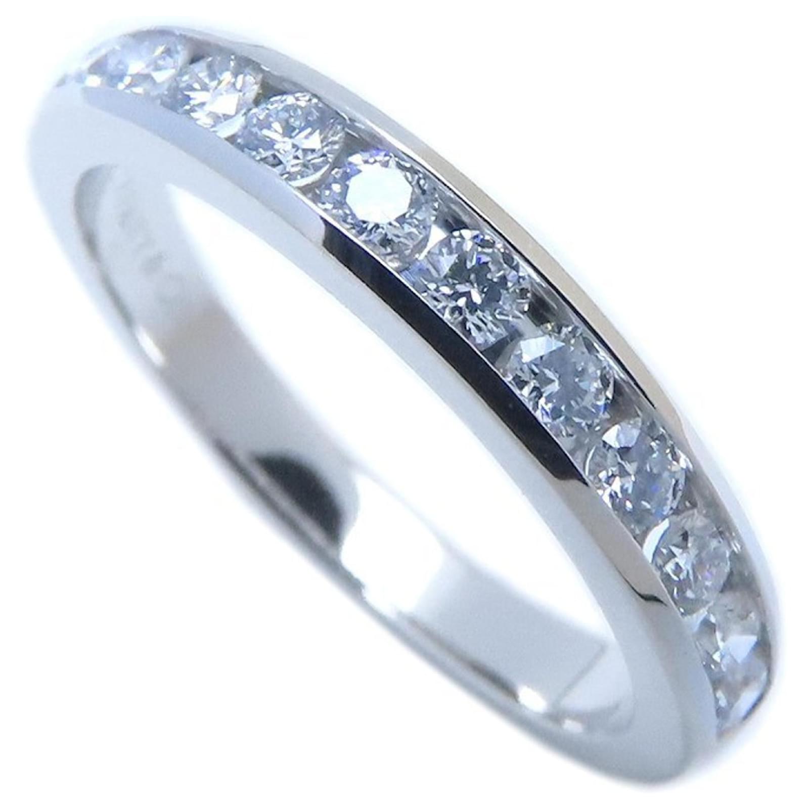 Tiffany & Co Tiffany Channel Setting Half Eternity Diamond Ring Silvery ...