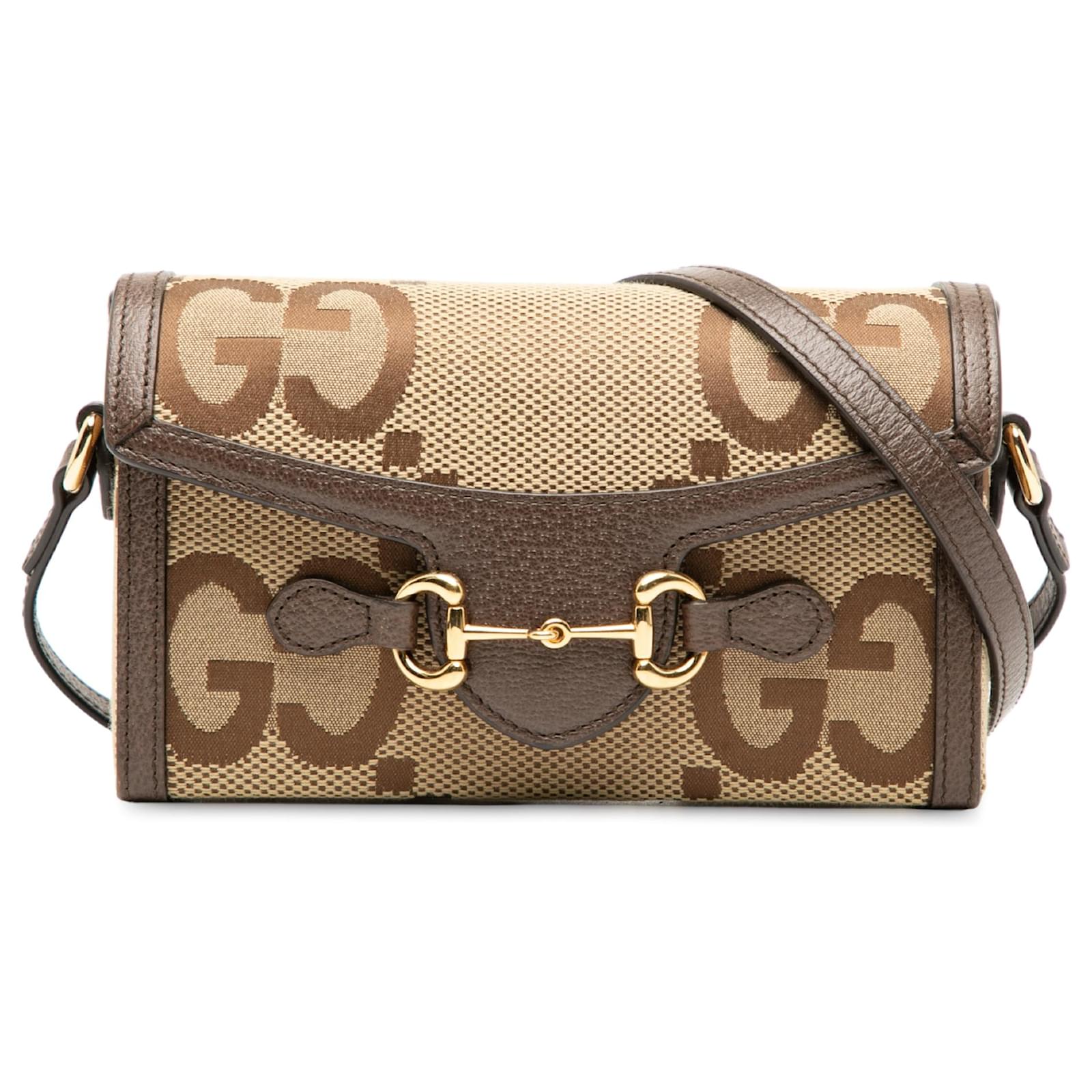 Gucci Brown Mini Jumbo GG Canvas Horsebit 1955 Crossbody (Sold) - Joli ...