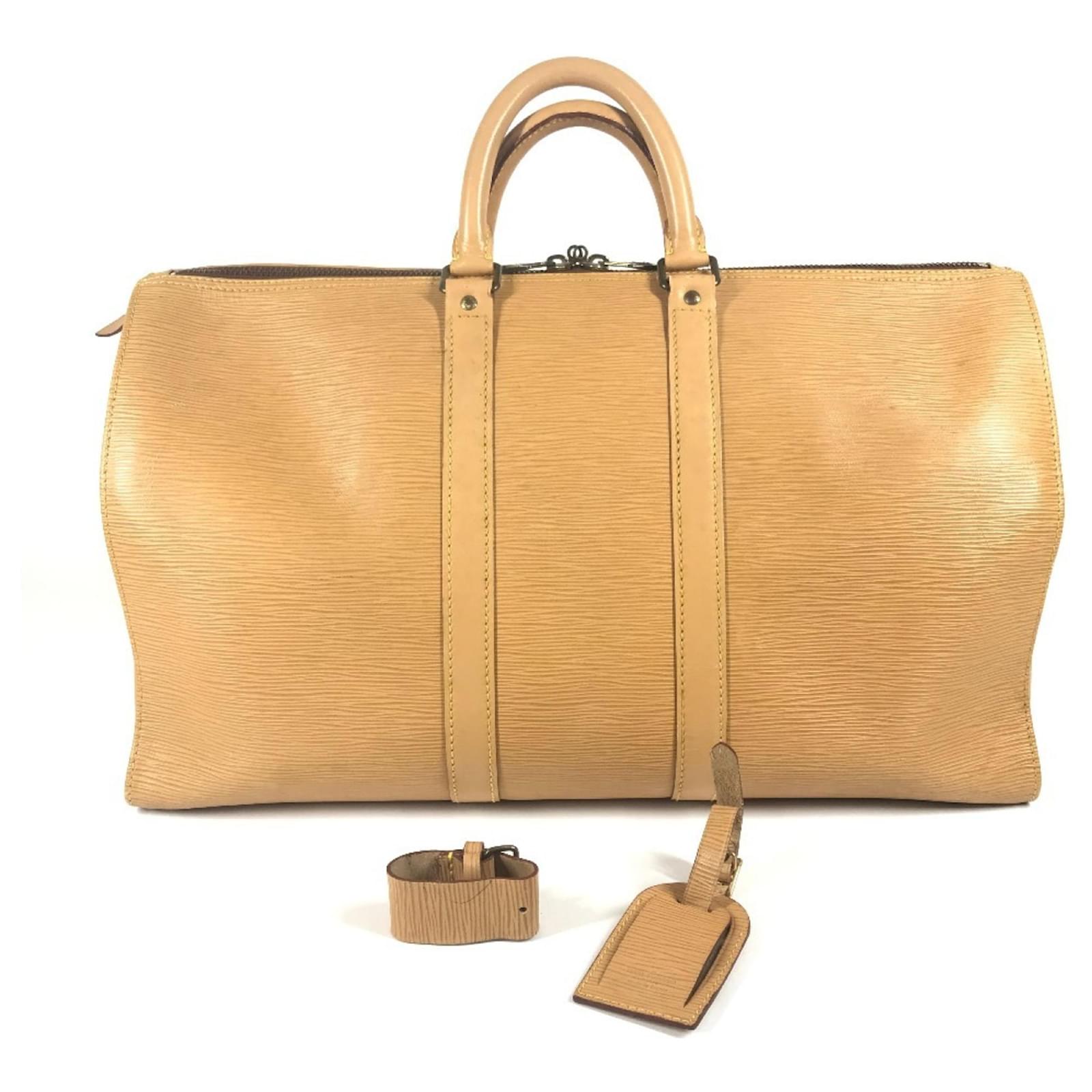 Louis Vuitton Epi Leather Keepall 45 Boston Bag Beige ref.2619824 ...