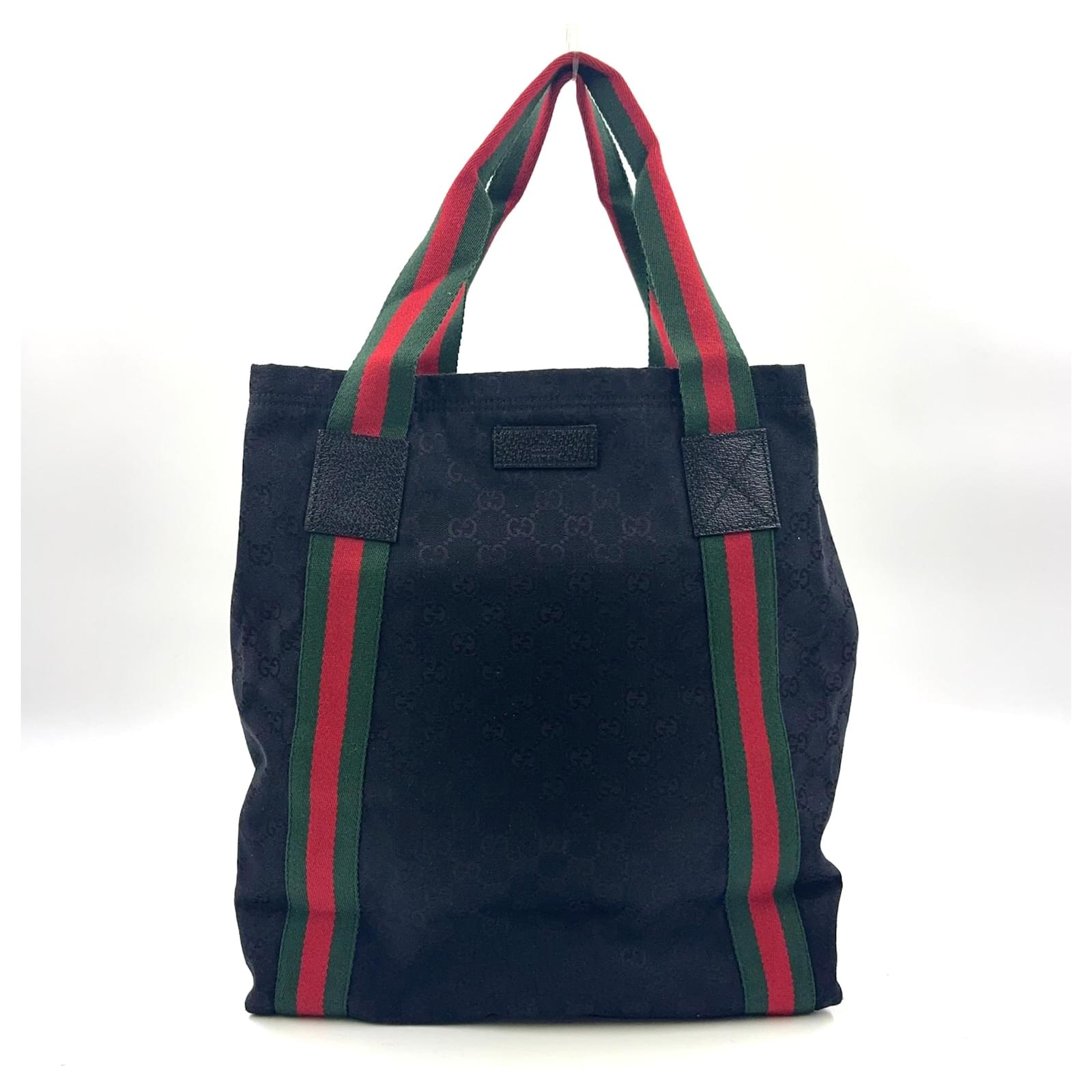 Gucci GG Canvas Sherry Line Tote Bag Green Cloth ref.2620889 - Joli Closet