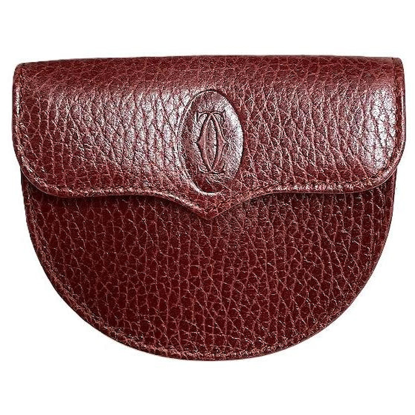 Cartier Must Line Leather Coin Case Brown ref.2622255 - Joli Closet
