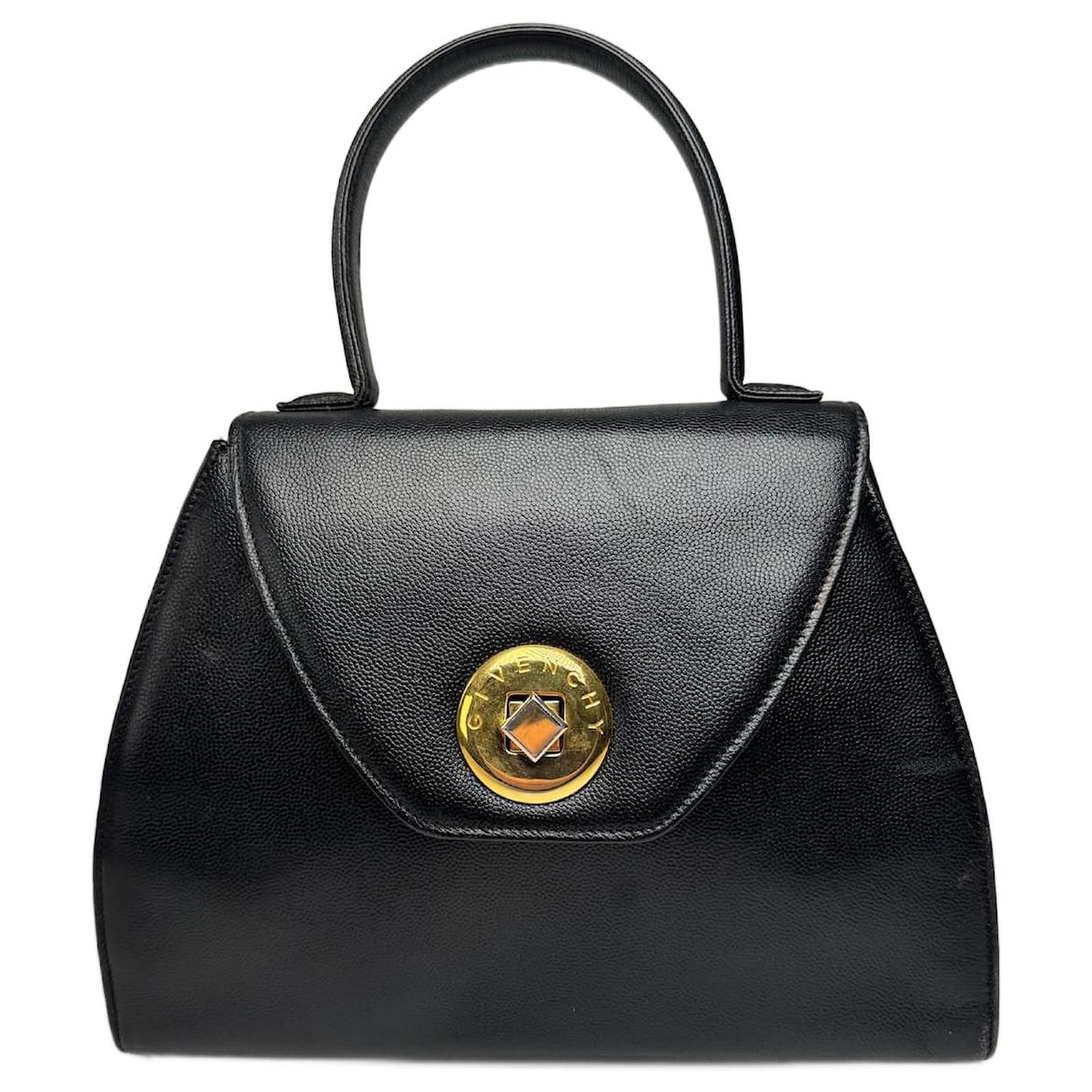 Vintage Givenchy Snake Emblossed Leather Handbag Black ref.2623663 ...