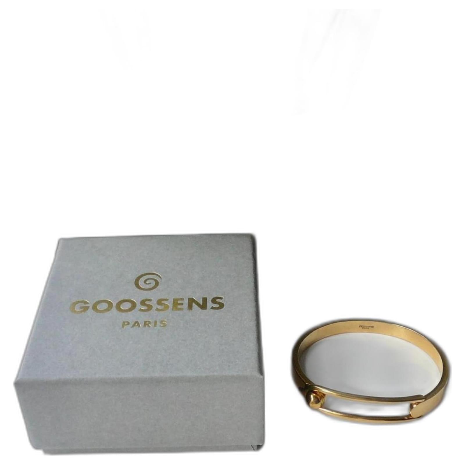 GOOSSENS Yellow Gold Loop Bracelet / NEW CONDITION Gold hardware Metal ...