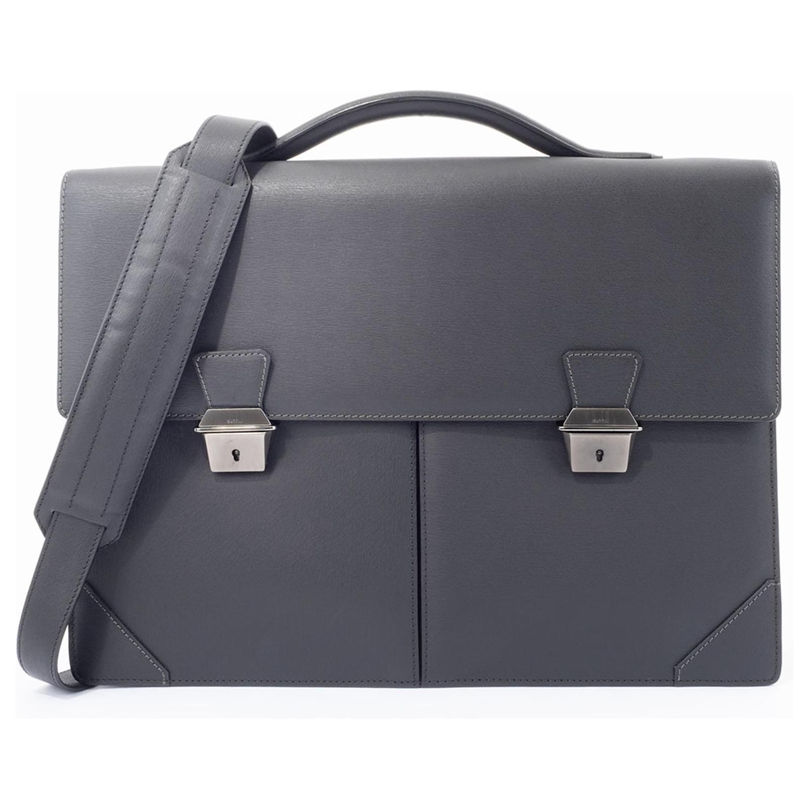 Alfred Dunhill Dunhill Men's Sidecar A4 Double Document Case Black ...
