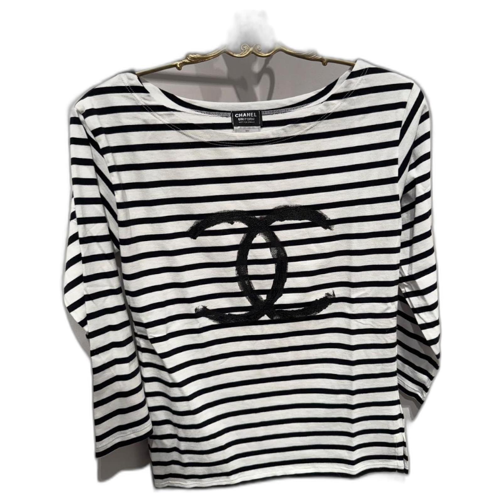 Chanel Tops Black White Cotton ref.2624076 - Joli Closet