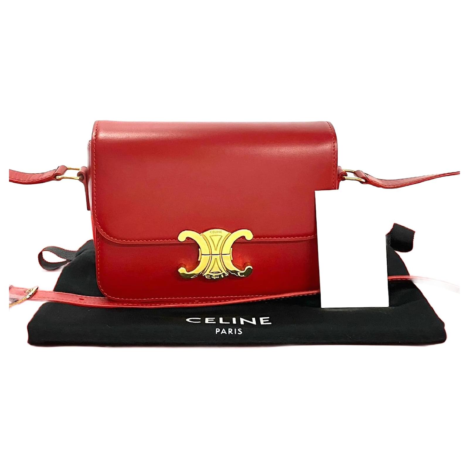 Céline Celine Leather Mini Shoulder Bag Red ref.2624859 - Joli Closet