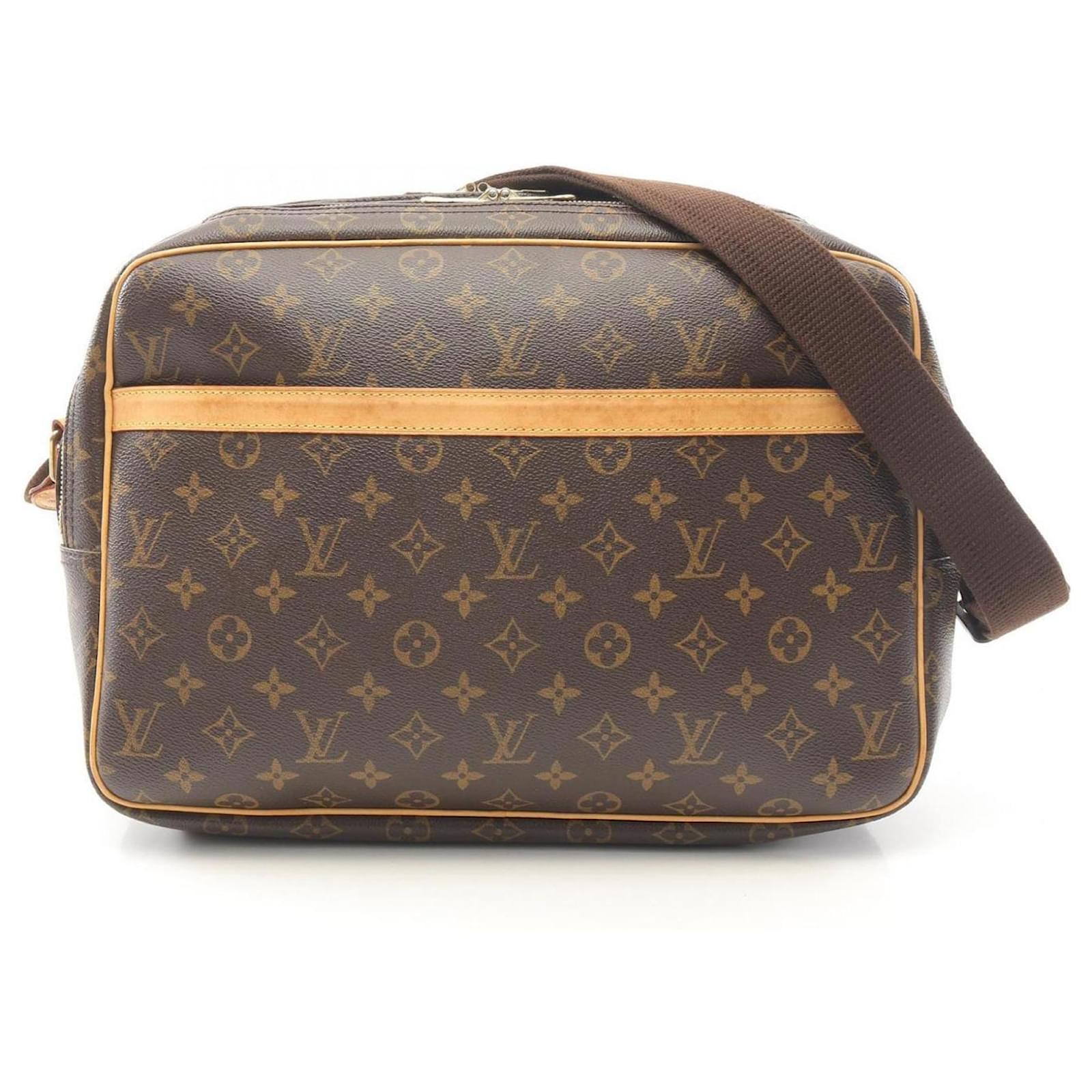 Louis Vuitton Reporter GM Shoulder Bag Brown Monogram Cloth ref ...
