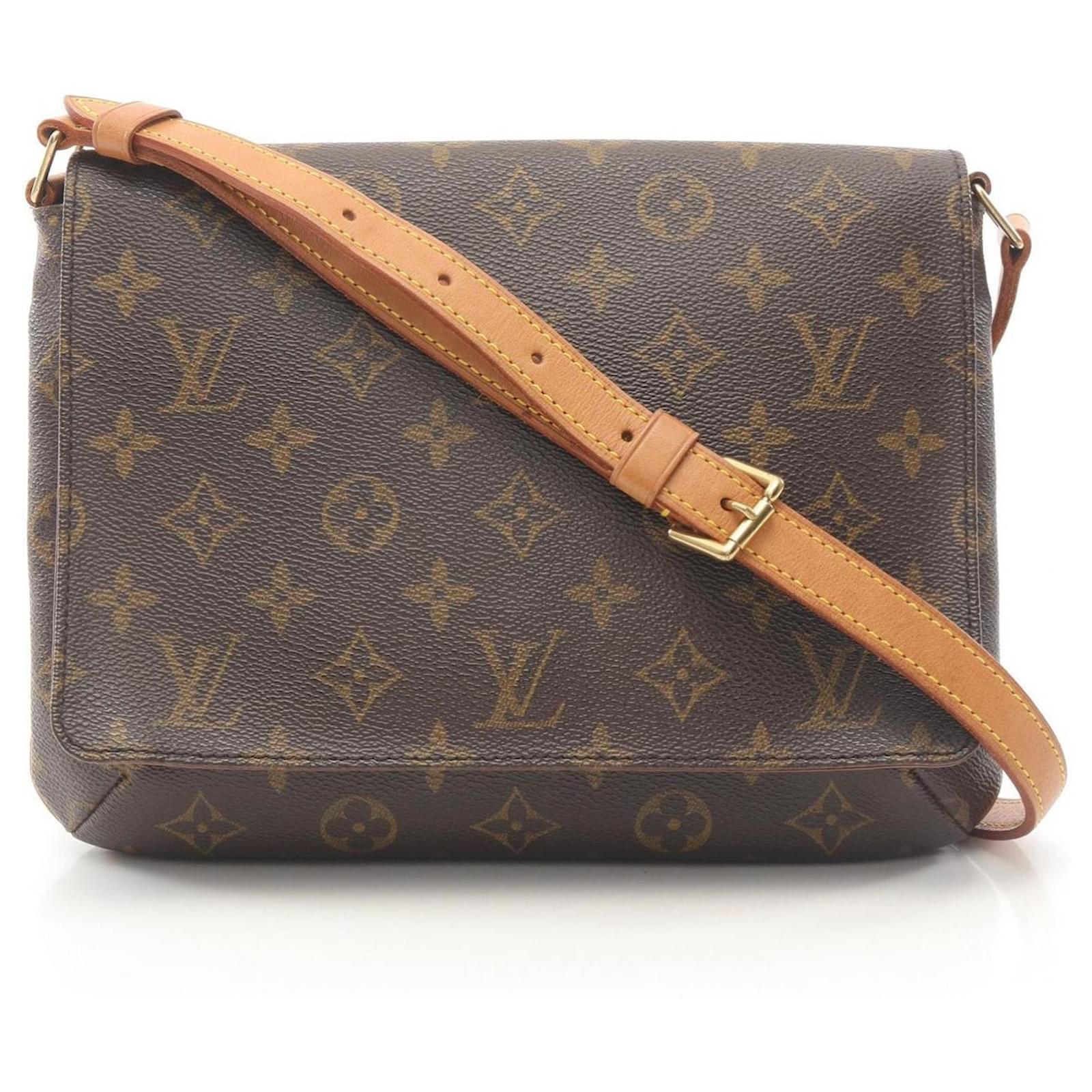 Louis Vuitton Musette Tango Shoulder Bag Brown Monogram Leather Cloth ...