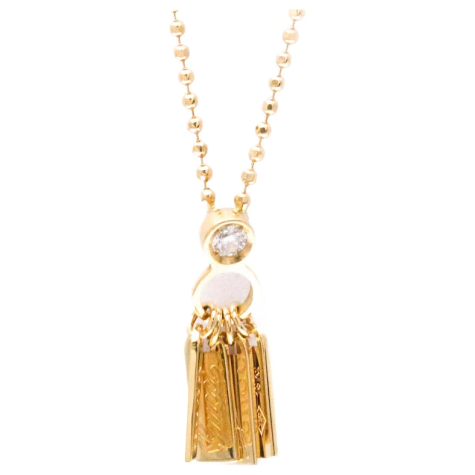 Gucci Tags Diamond Necklace in Pink Gold Golden ref.2625253 - Joli Closet