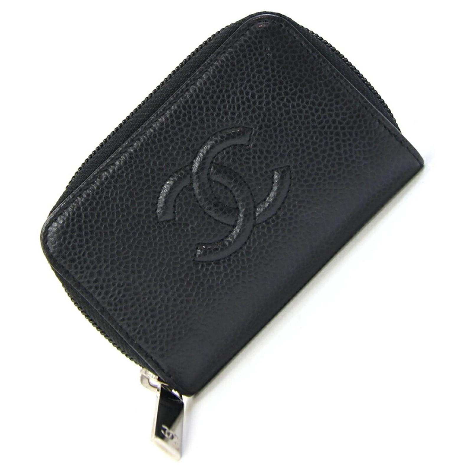 Chanel Black Grained Calfskin Coin Purse ref.2625657 - Joli Closet
