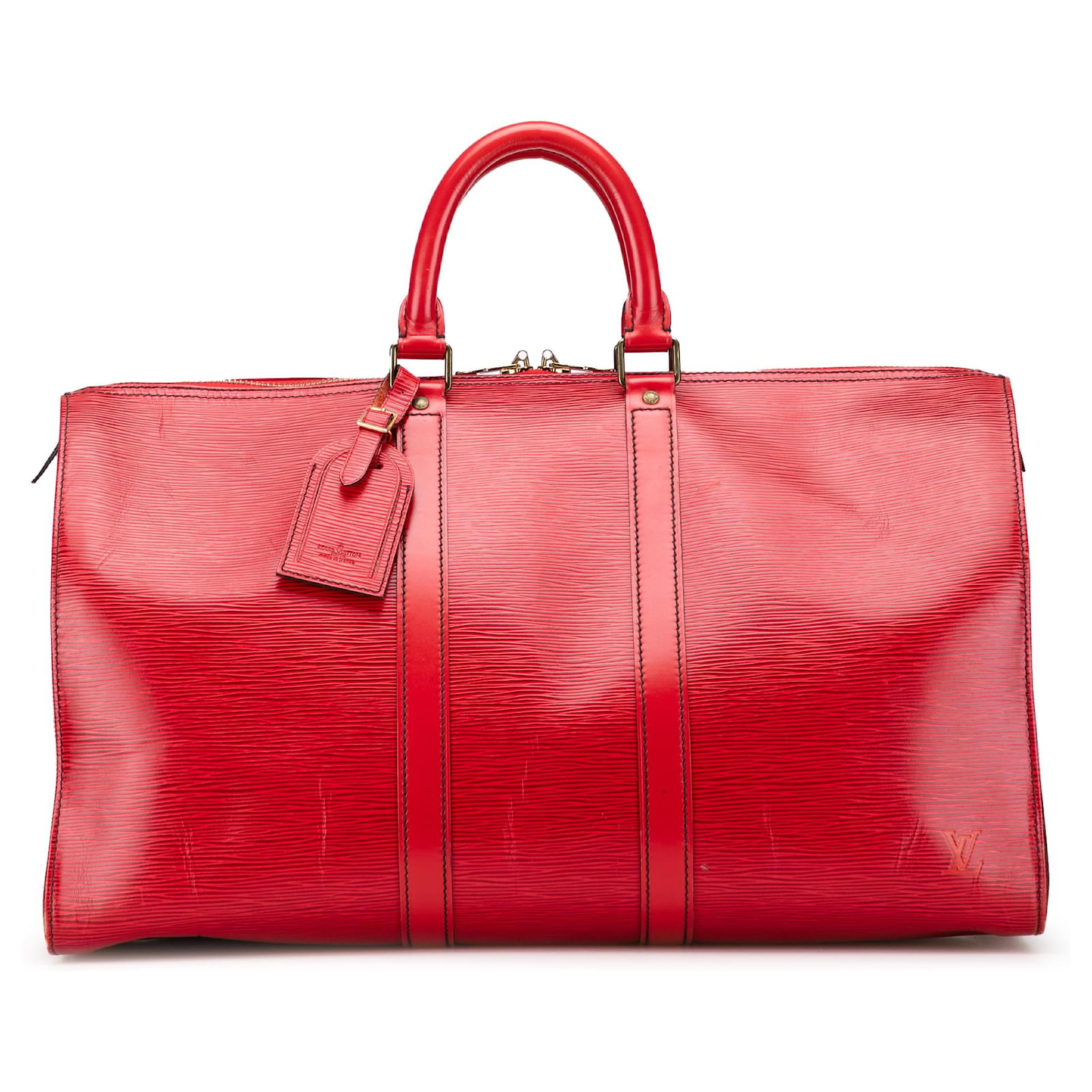 Louis Vuitton Red Epi Keepall 45 Leather ref.2628073 - Joli Closet