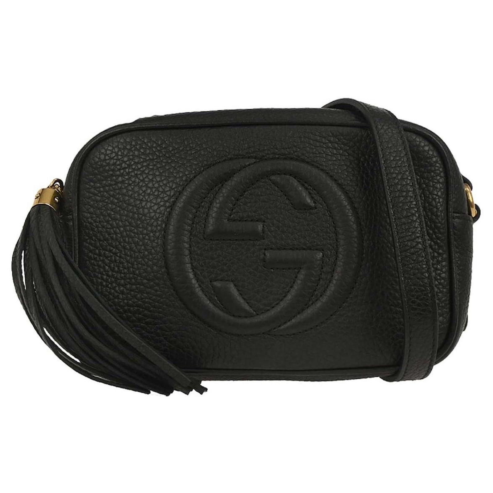 Gucci Soho Disco Crossbody Bag Leather Mini Black ref.2628611 - Joli Closet