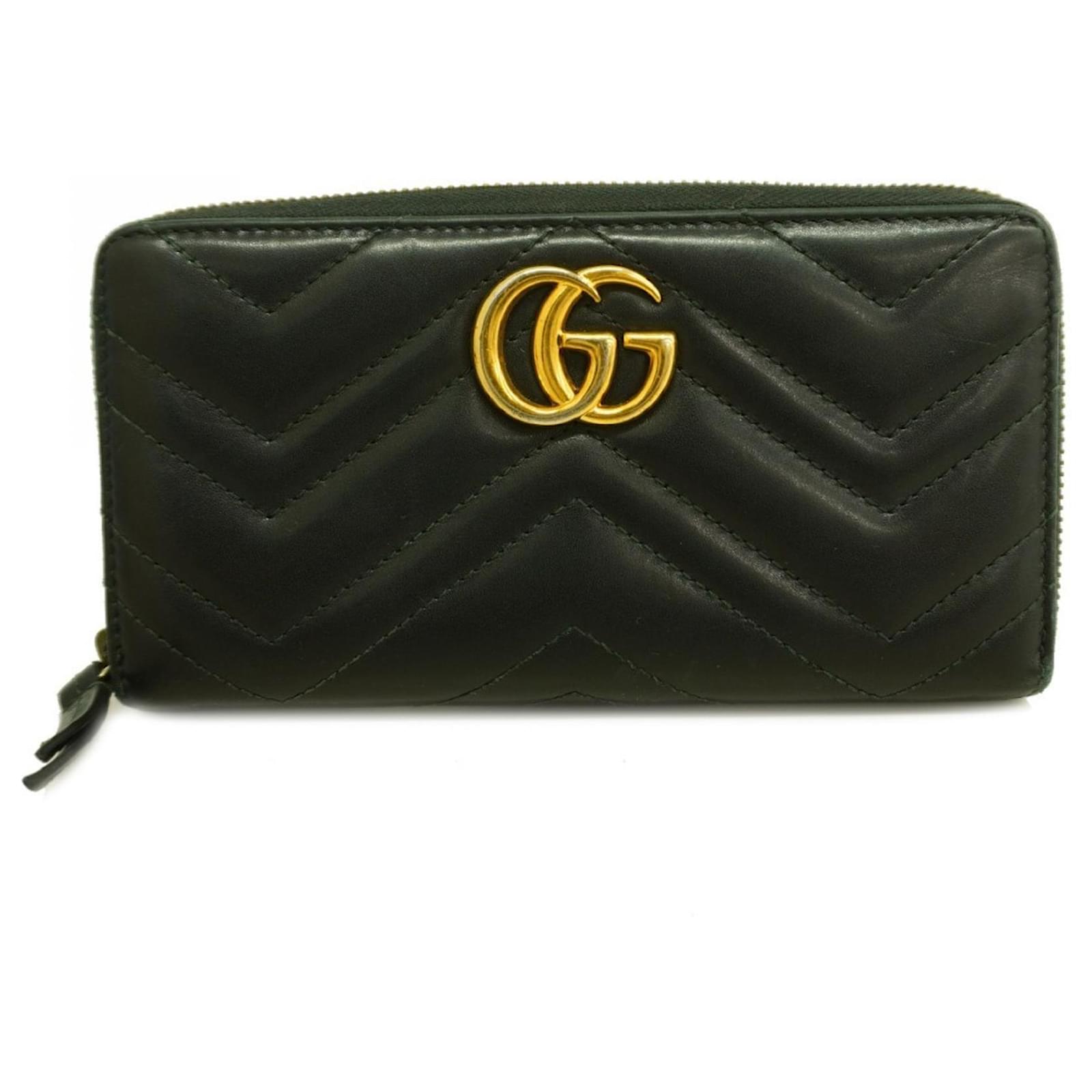 Gucci GG Marmont Long Wallet in Black Leather ref.2631228 - Joli Closet