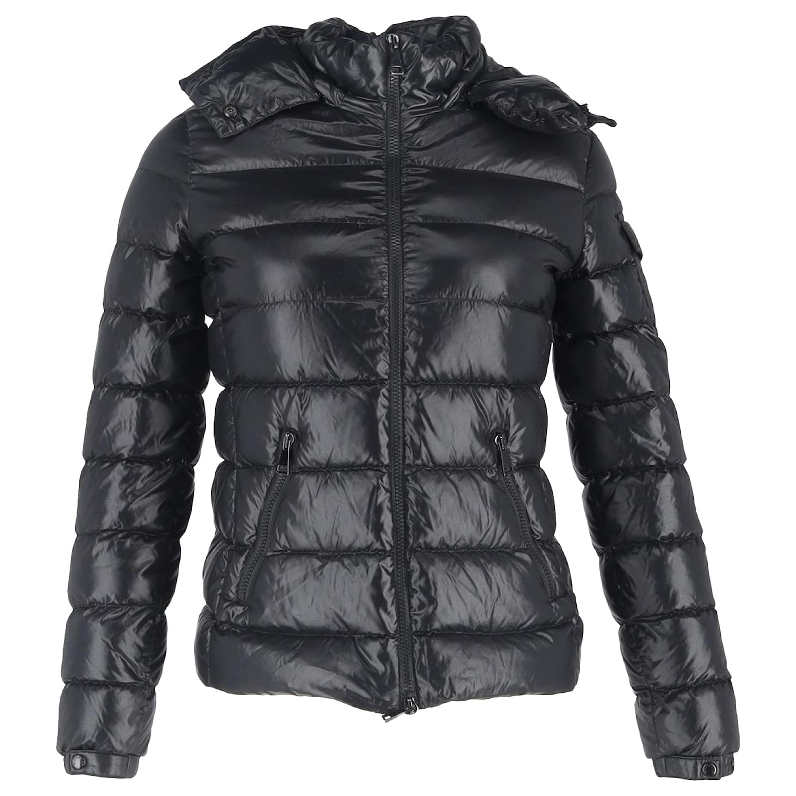 Moncler Bady Daunenjacke aus schwarner Polyamid Schwarz Nylon ref ...