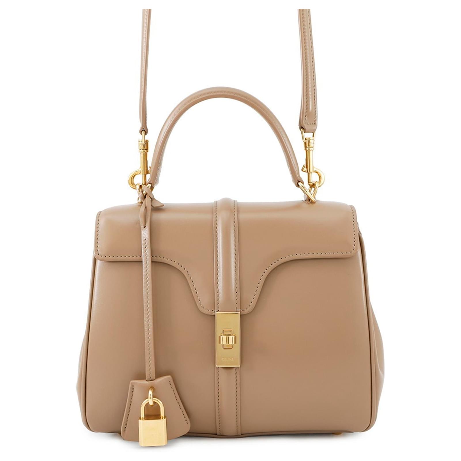 Céline Celine 16 Seize Small Handbag Beige Leather ref.2634016 - Joli ...