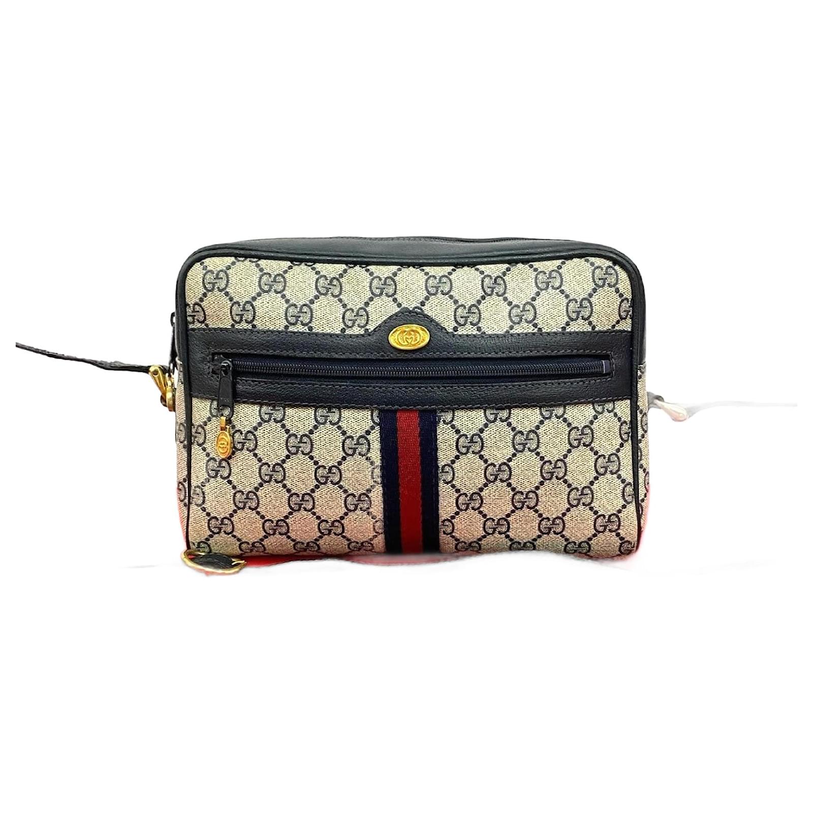 Gucci GG Logo PVC Leather Shoulder Bag Blue ref.2634917 - Joli Closet