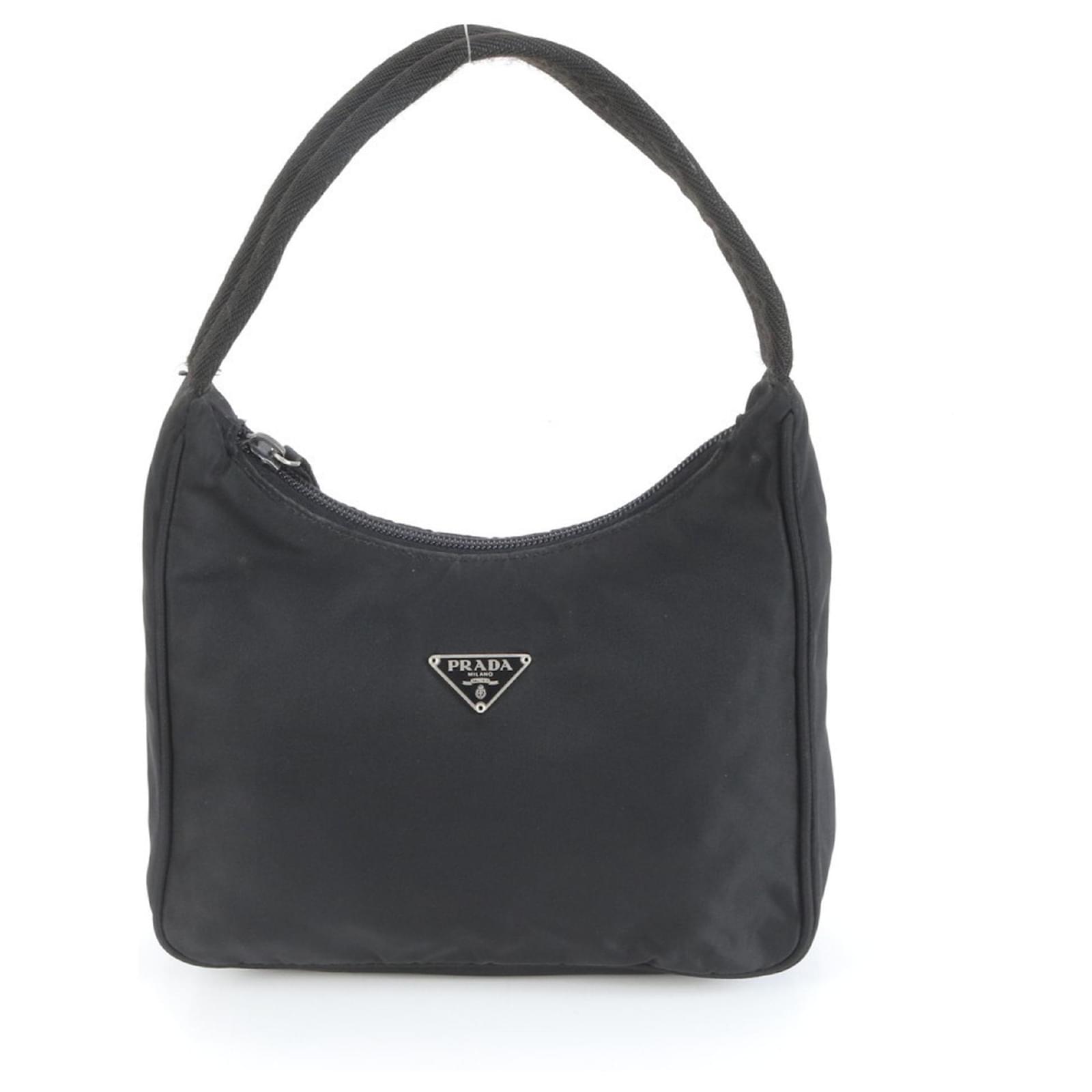 Tote Prada Tessuto Nylon Triangle Logo Handbag Black ref.2636103 - Joli ...