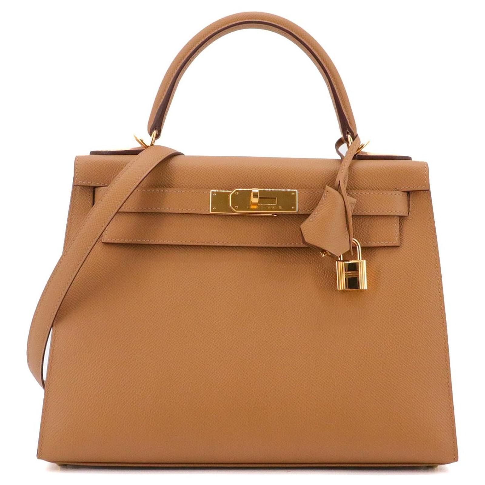 HERMÈS - Kelly 28 Handbag in Biscuit Epsom Leather Brown ref.2642027 ...