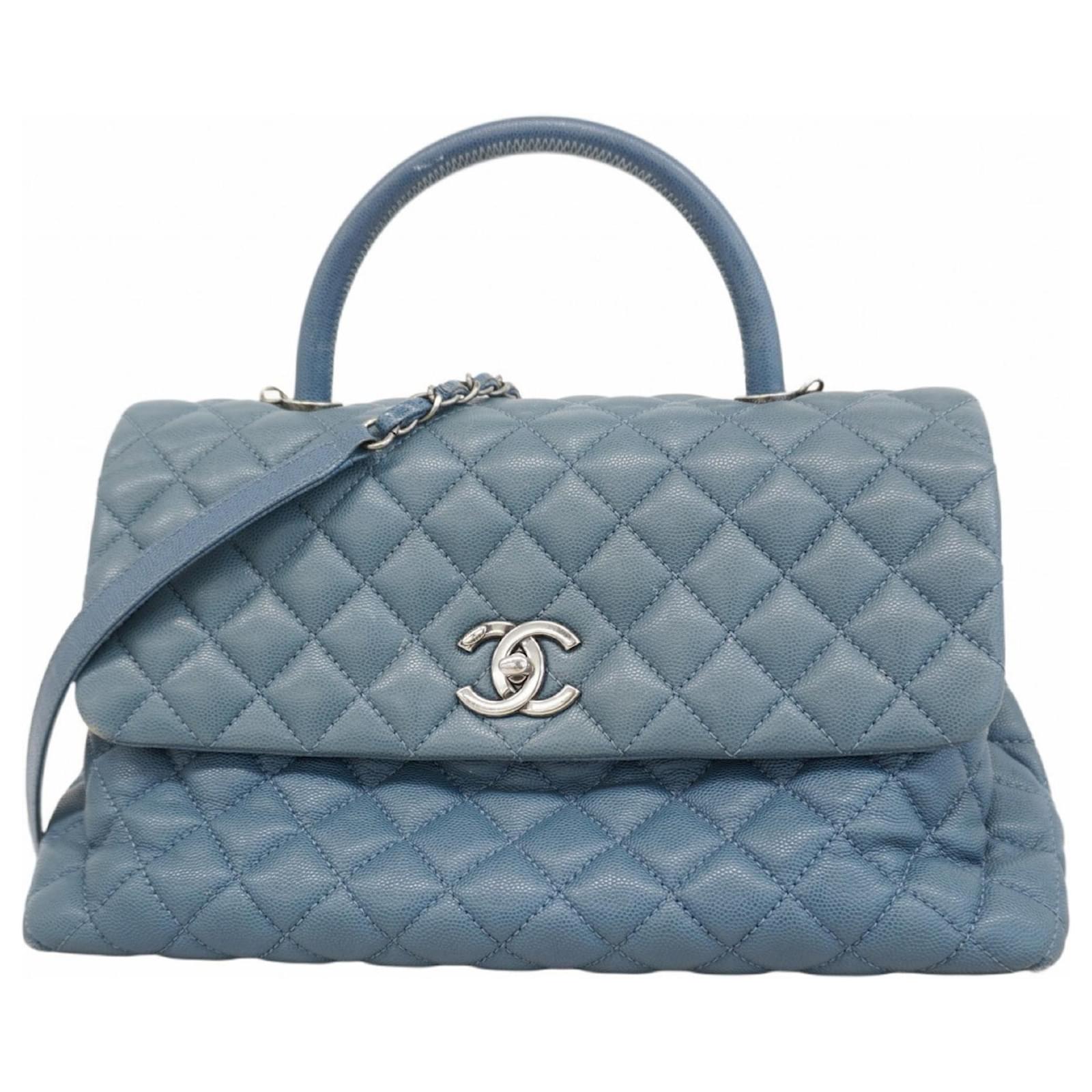 Coco Handle Chanel Blue Handbag ref.2642294 - Joli Closet