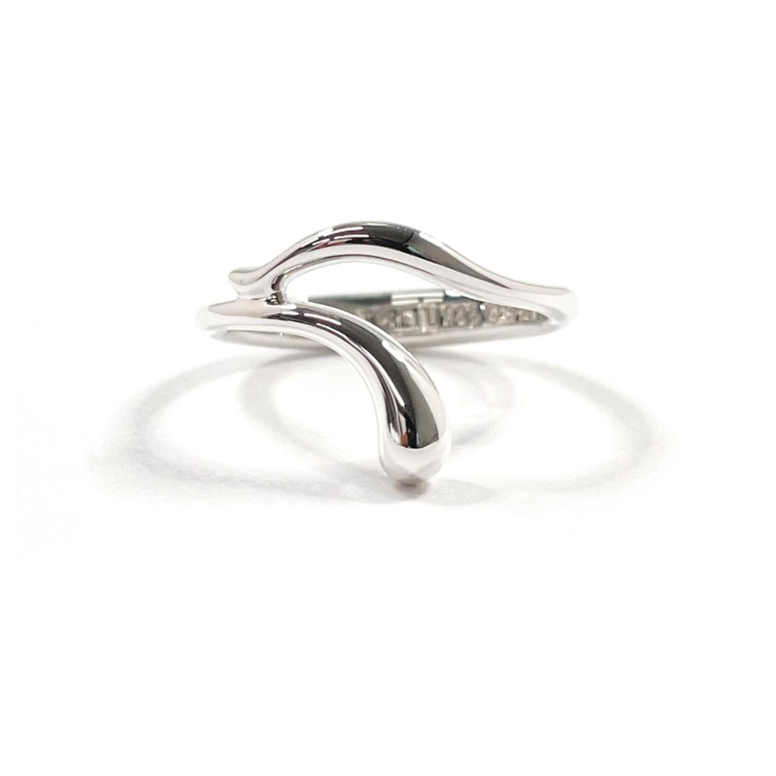 Tiffany & Co Tiffany Teardrop Elsa Peretti Ring Silvery Silver ref ...