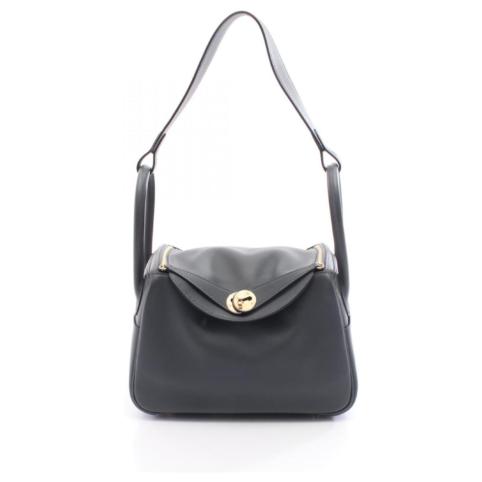 Hermes Hermès Lindy 26 Verso Grimist Shoulder Bag Brown Black Leather ...