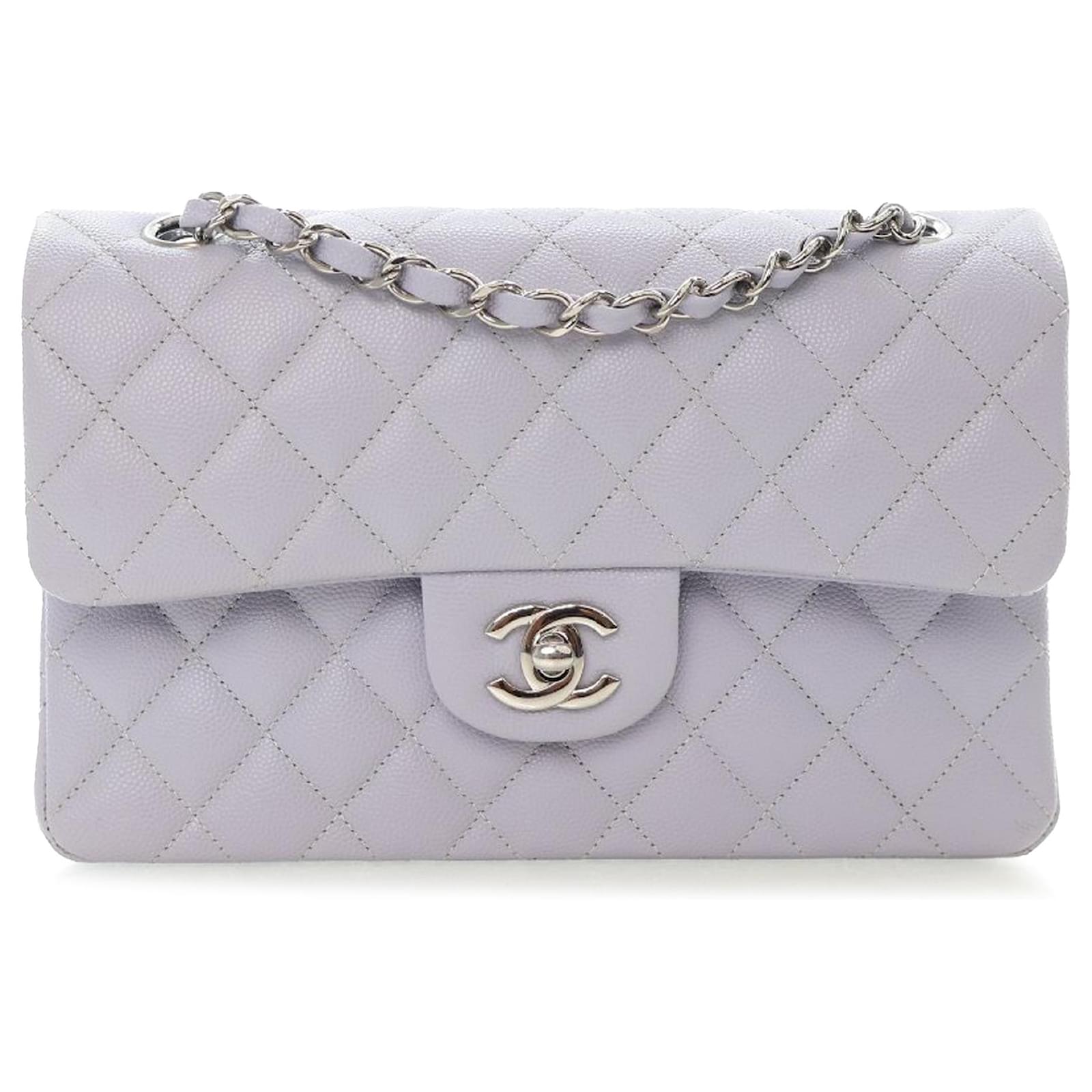 Chanel Purple Small Classic Caviar Double Flap Leather ref.2644820 ...